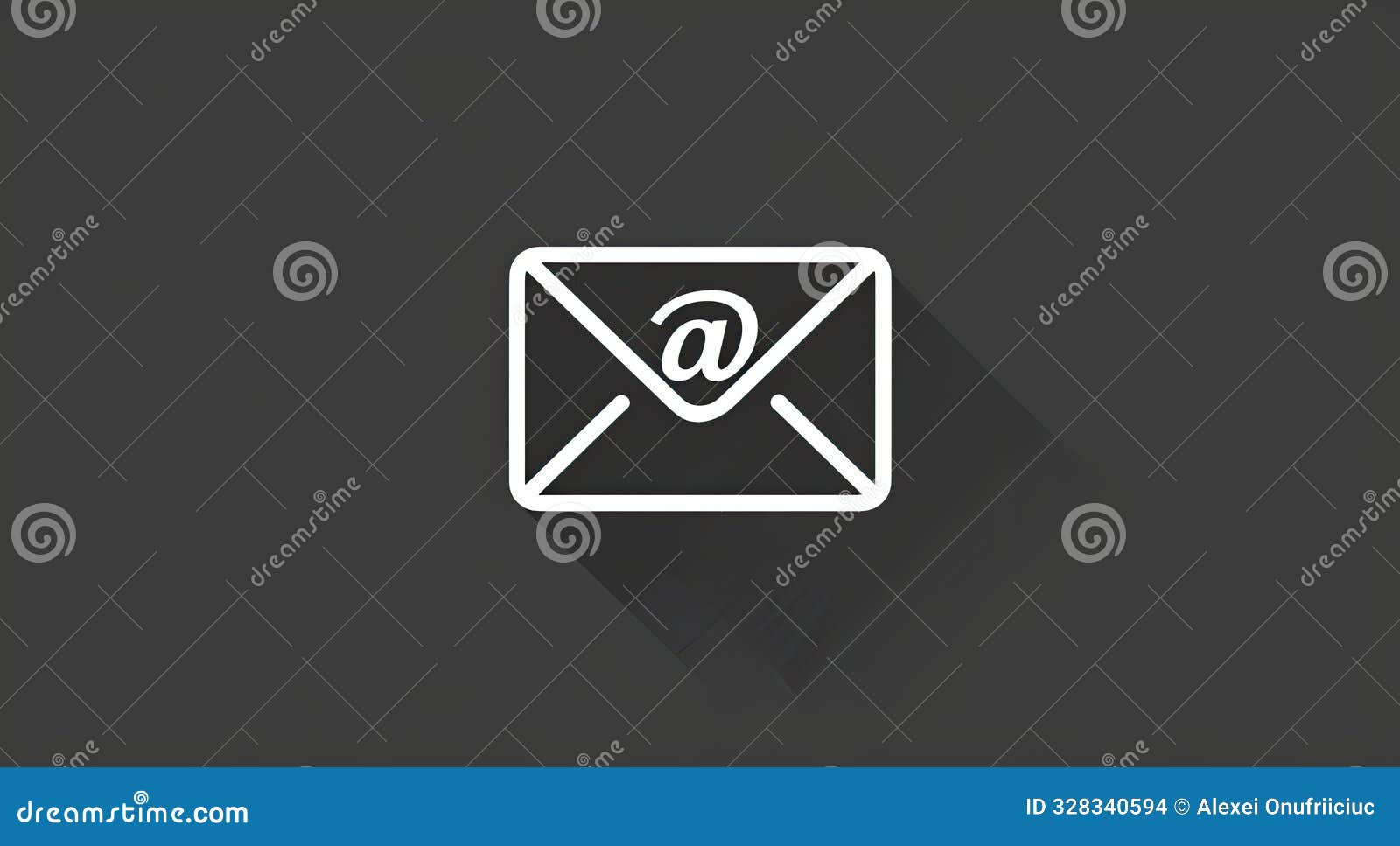 A Simple Icon of a Black and White Envelope Set Against a White ...