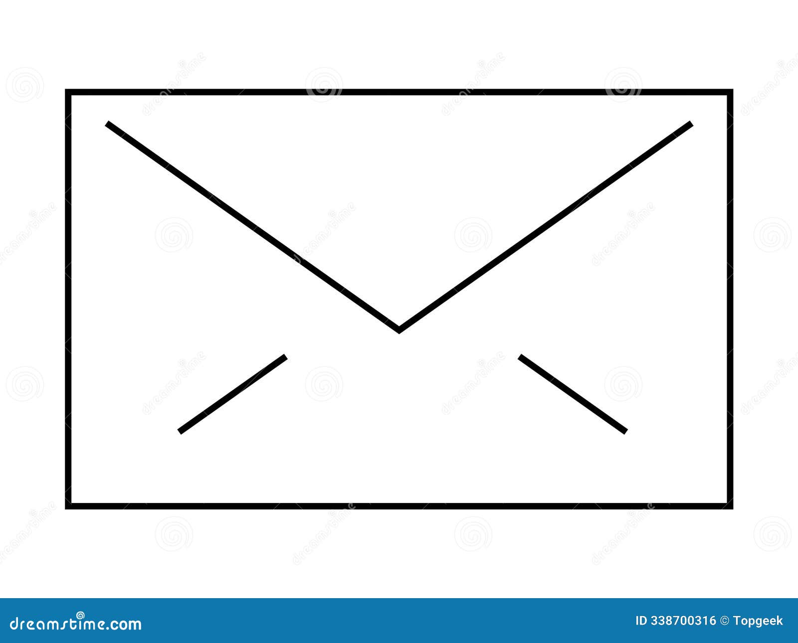 Simple Black and White Envelope Vector Perfect for Email and ...