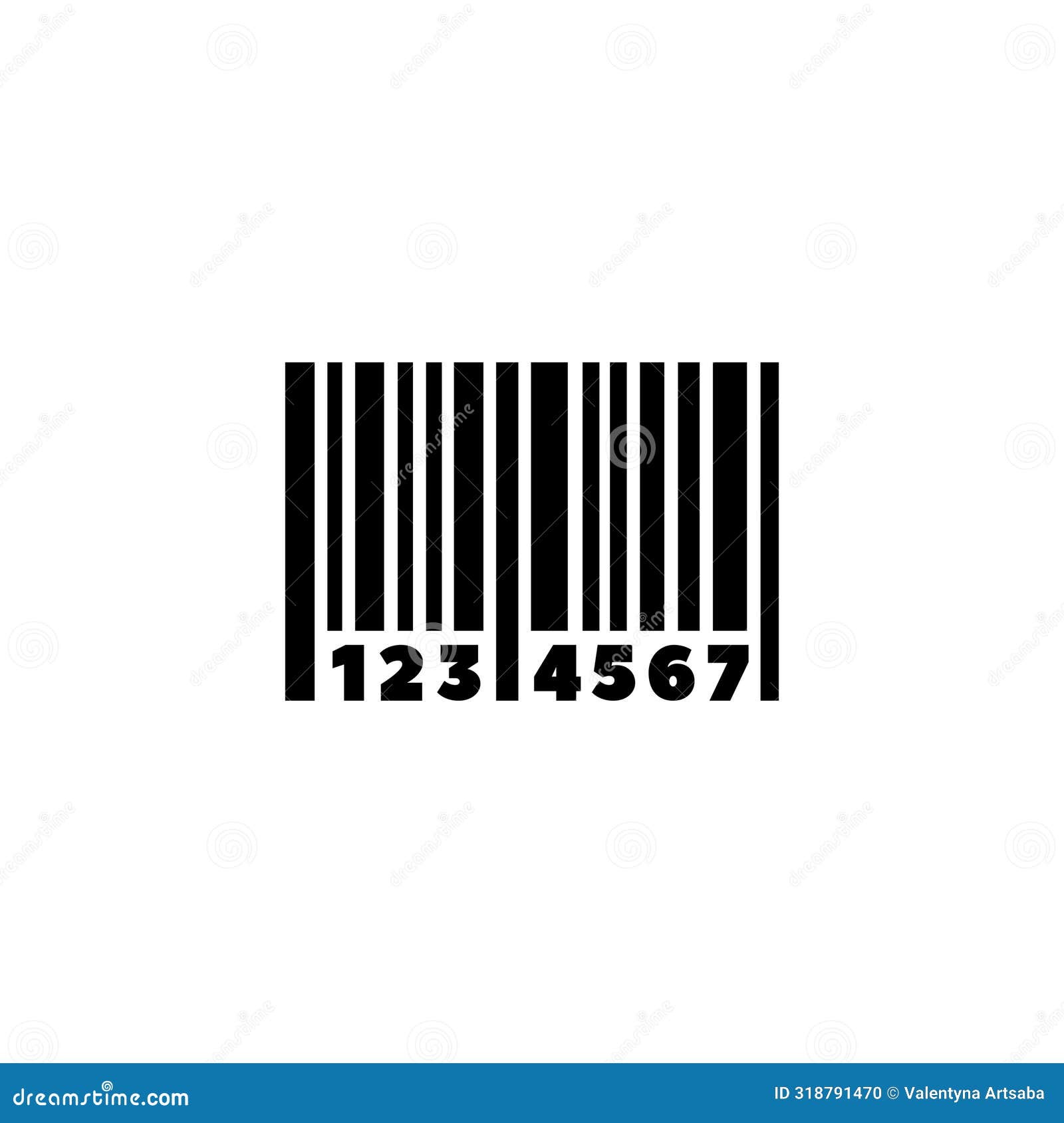 A Simple Black and White Graphic Depicting a Barcode with the Numbers ...