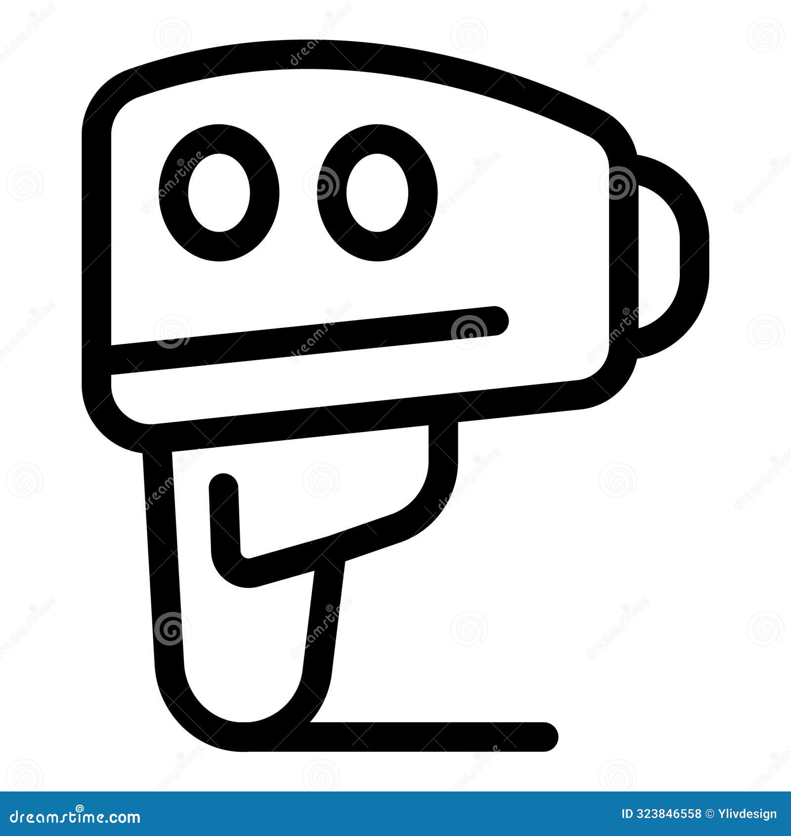 Handheld Barcode Scanner Standing on a Surface Icon Stock Illustration ...