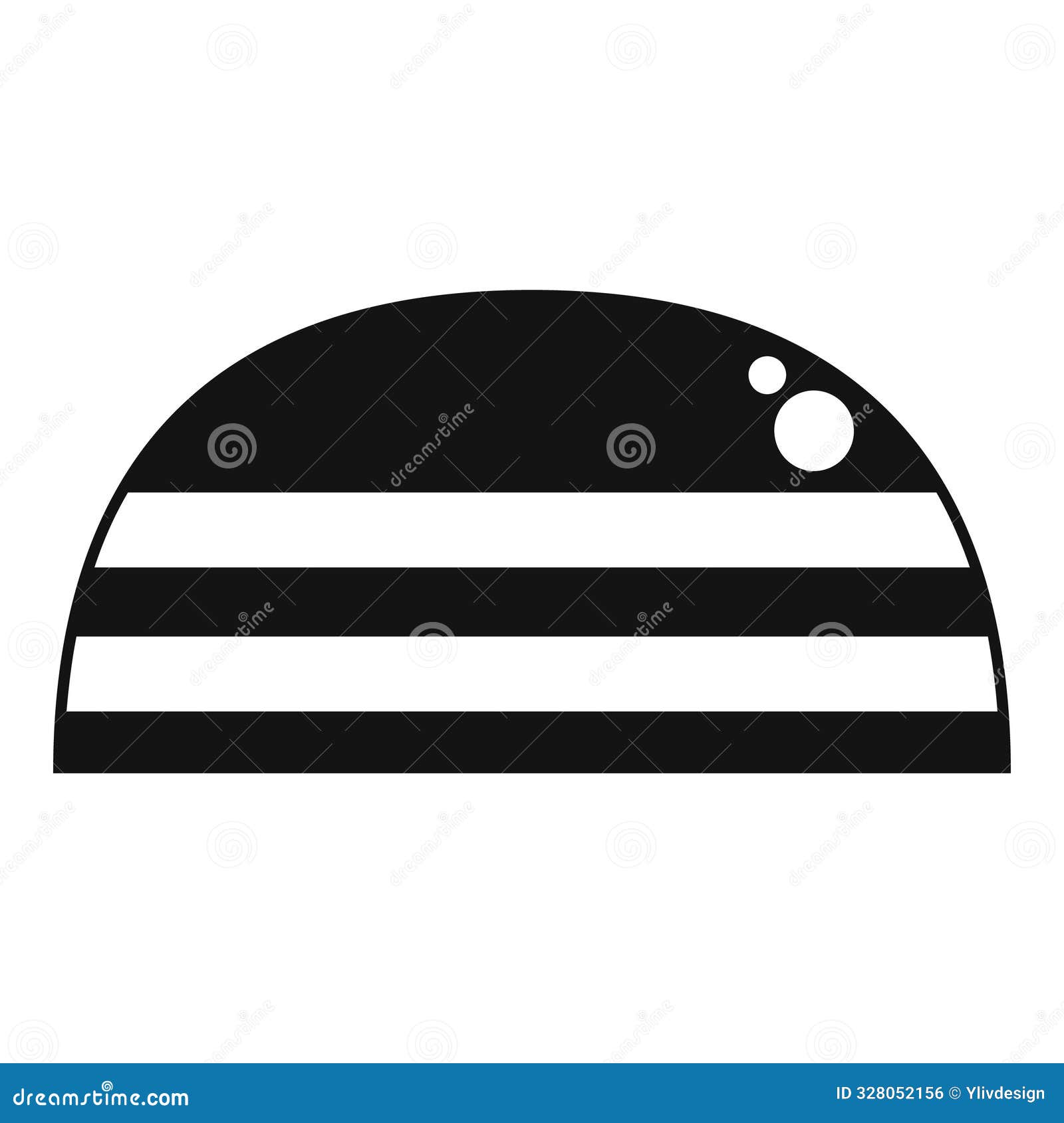 Round Semisphere Planet Icon Showing Three Atmosphere Layers Stock ...