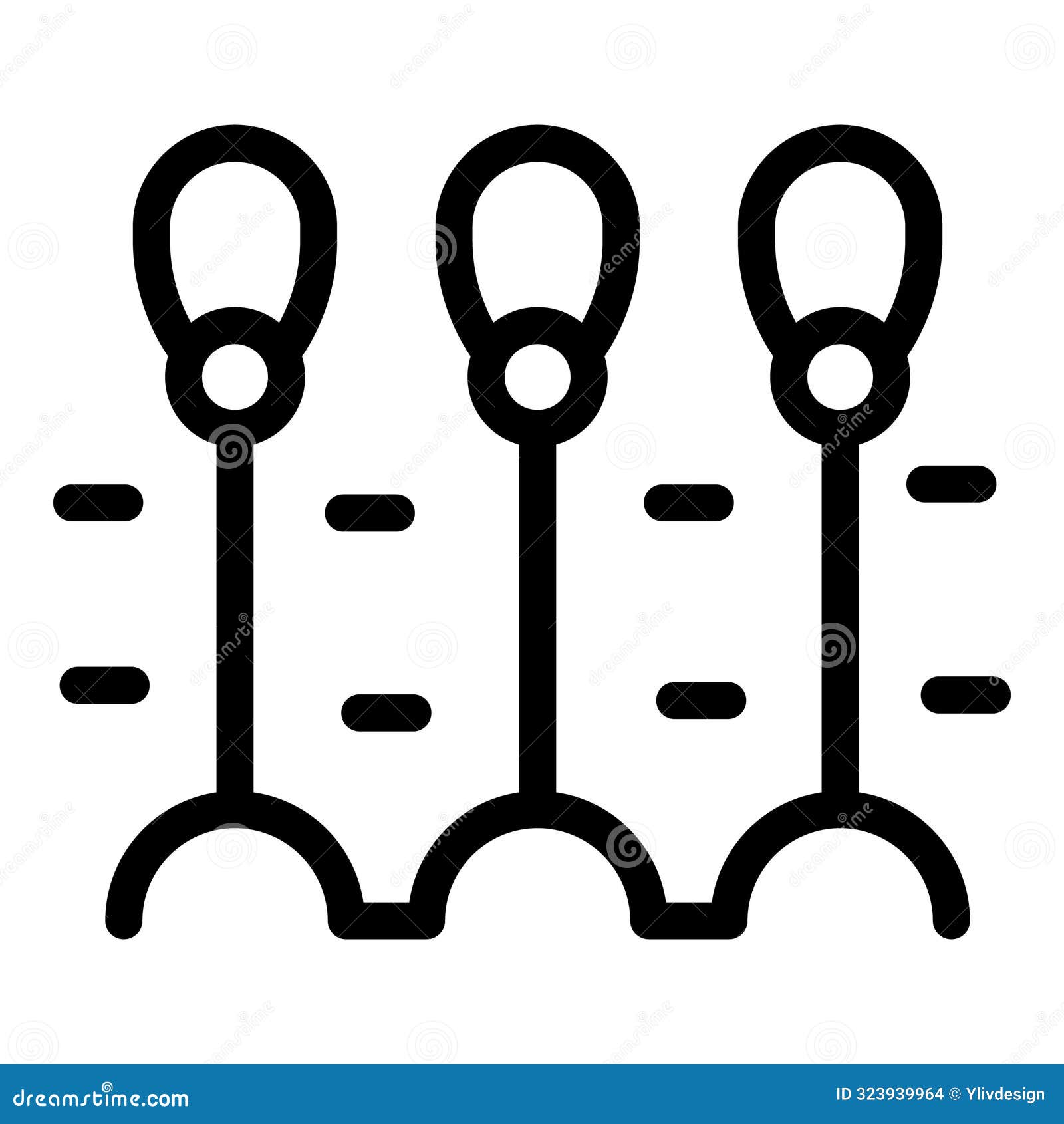 Three Toggle Switches Changing Settings with Moving Dashes Stock ...