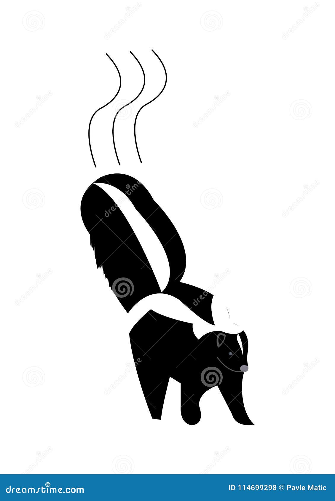 Skunt that Stinks Illustration Stock Vector - Illustration of white ...