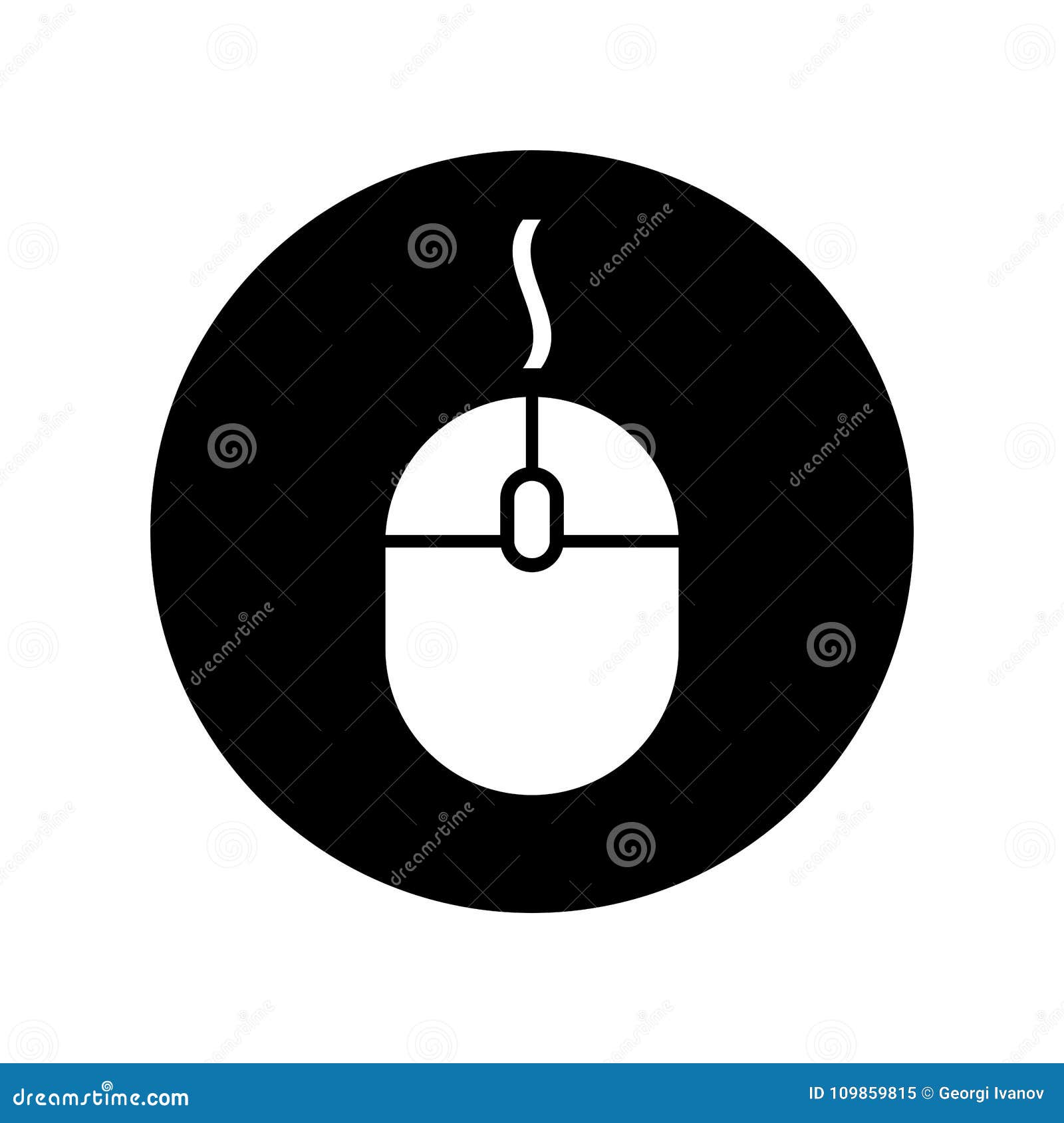 Simple Black and White Mouse Icon Stock Vector - Illustration of ...