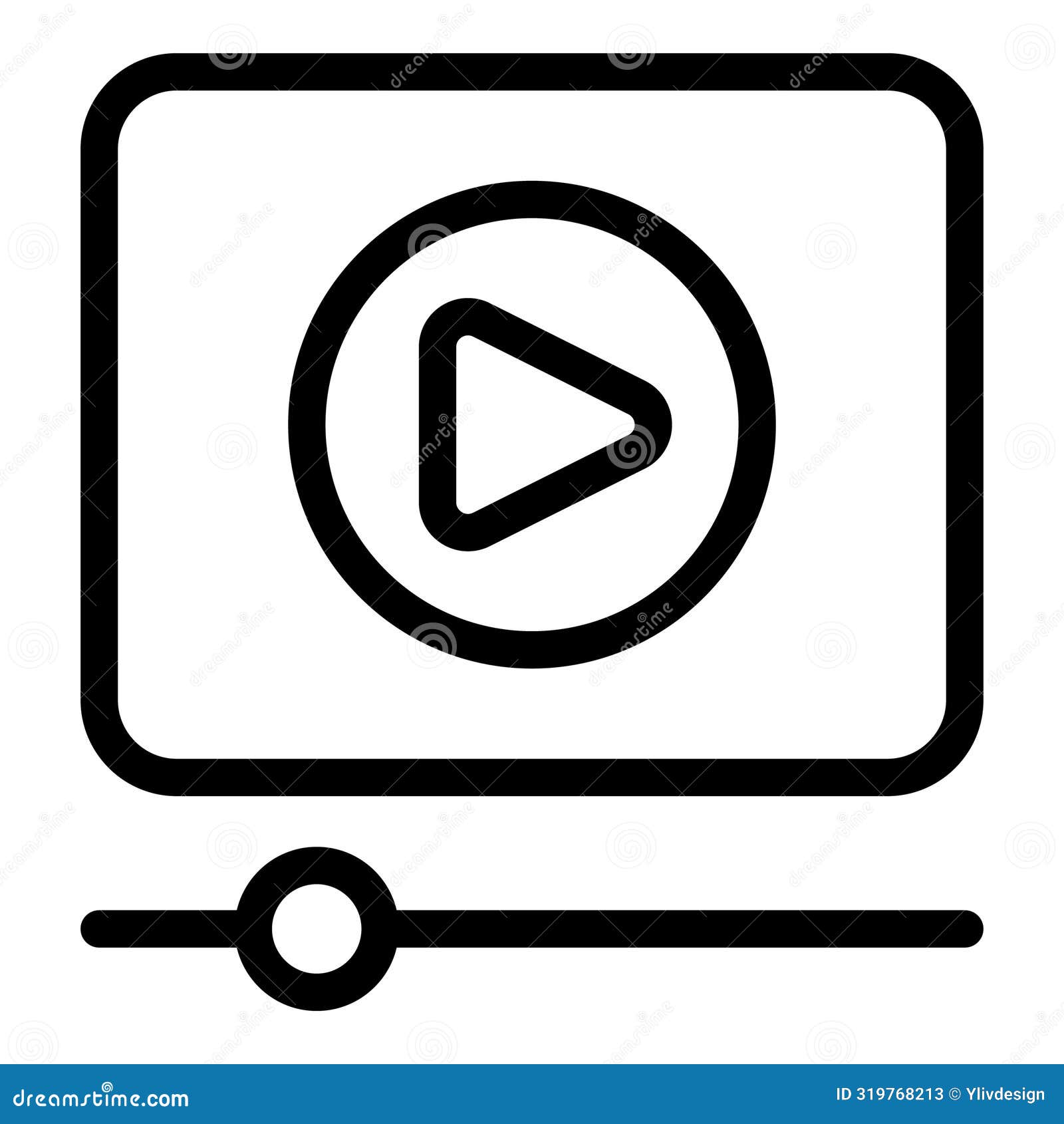 Play Button Icon Vector Illustration Stock Vector - Illustration of ...
