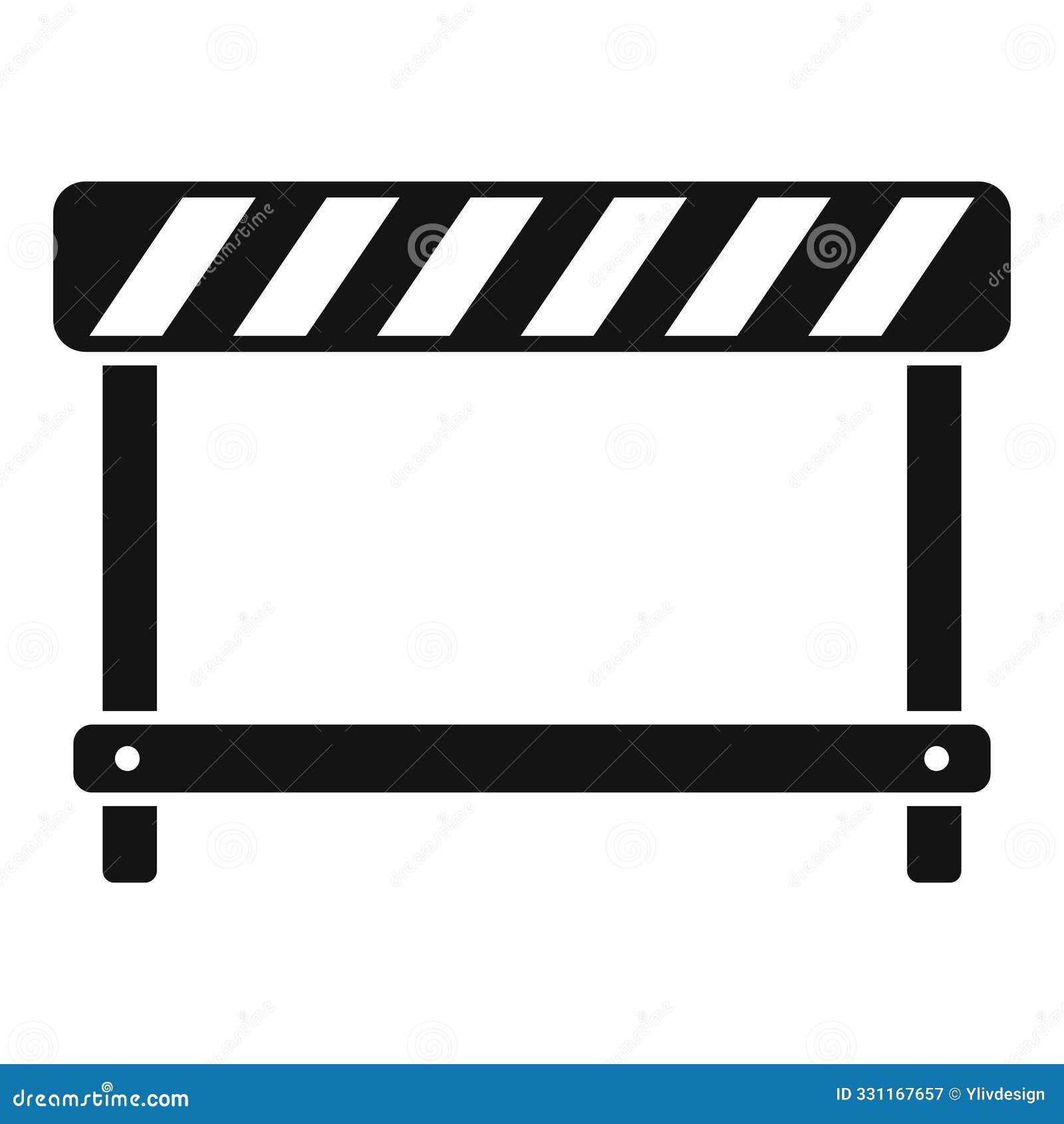 Striped Barrier, Turnpike Line Icon, Security Check Concept, Stop Toll ...