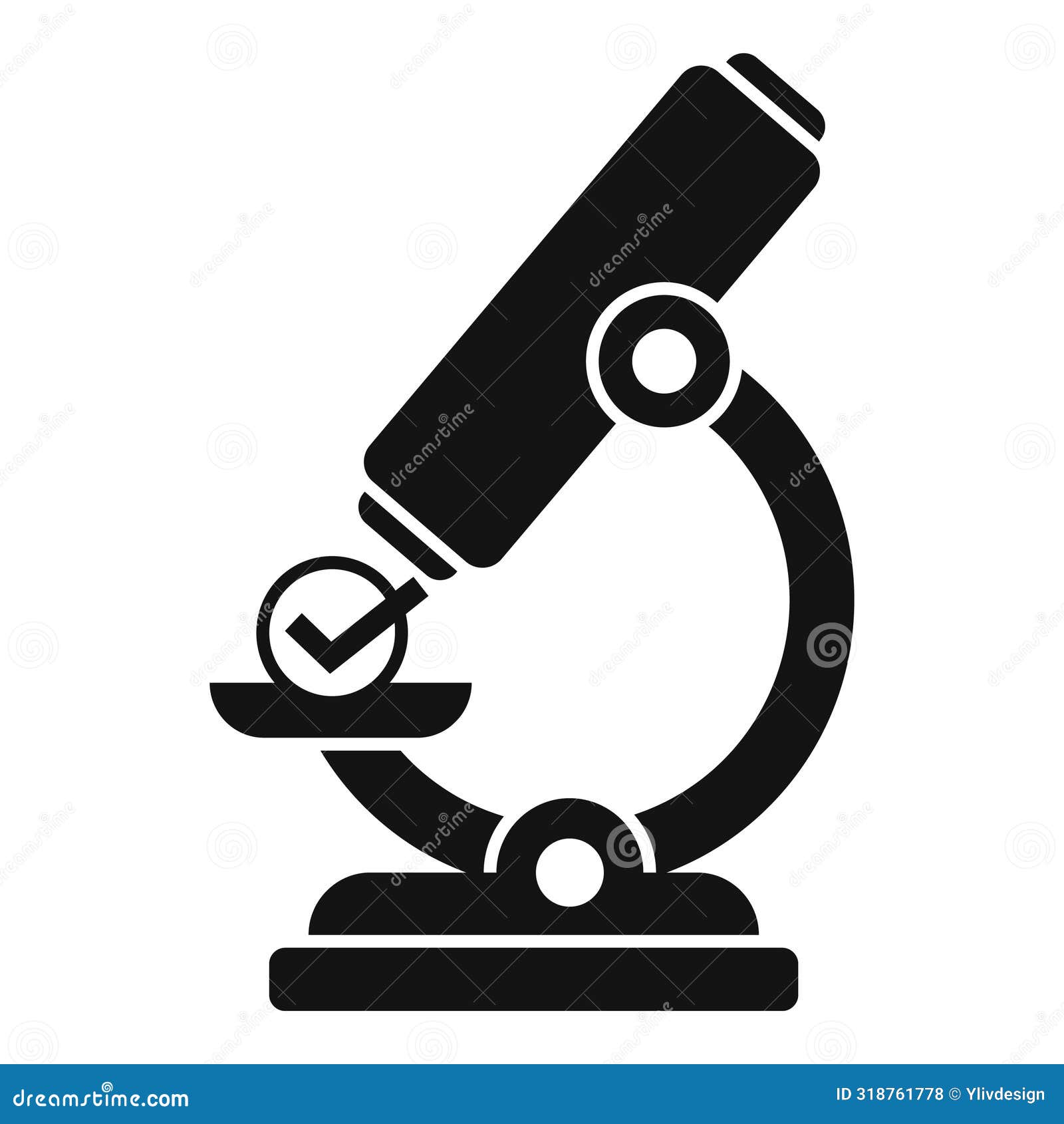Vector Illustration of Black Microscope Icon Stock Vector ...