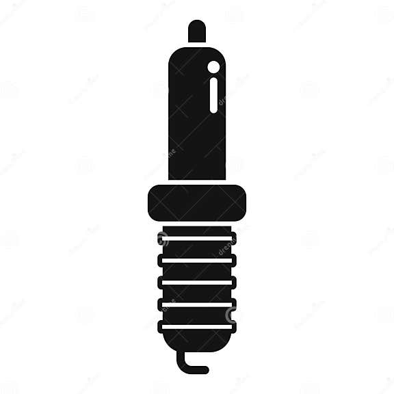 Black Glyph Style Icon Representing a Spark Plug for Combustion Engines ... Black Glyph Style Icon Representing a Spark Plug for Combustion Engines ...