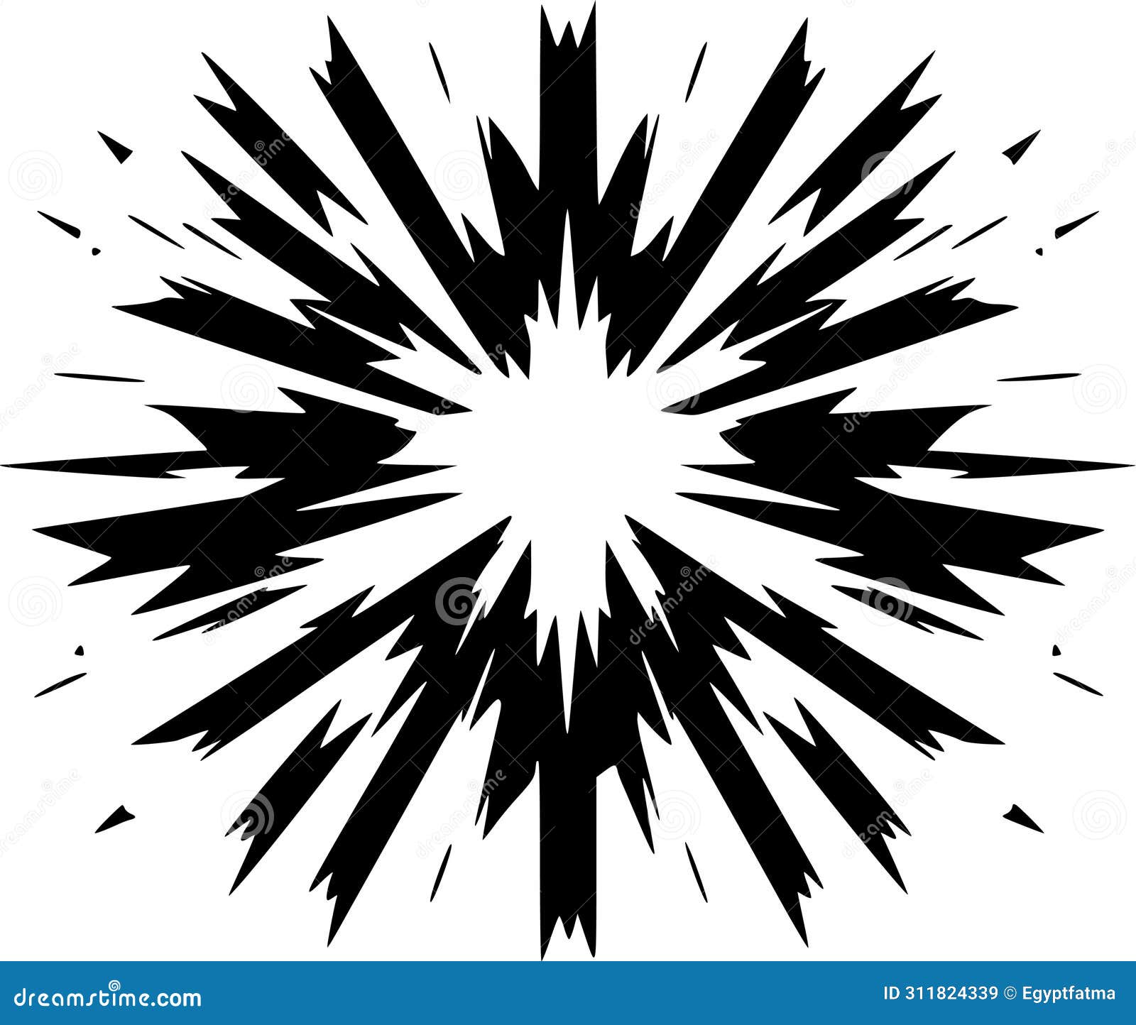 Explosion - Black and White Vector Illustration Stock Vector ...