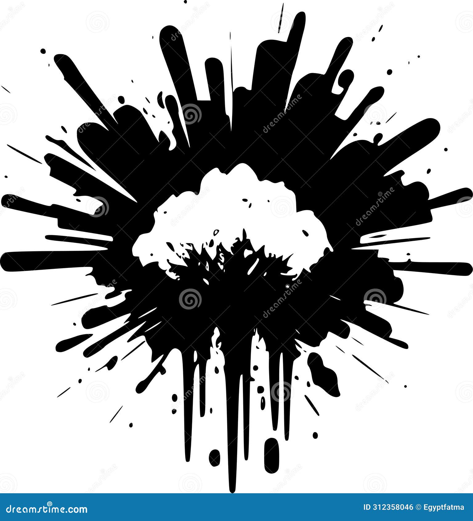 Explosion - Black and White Isolated Icon - Vector Illustration Stock ...