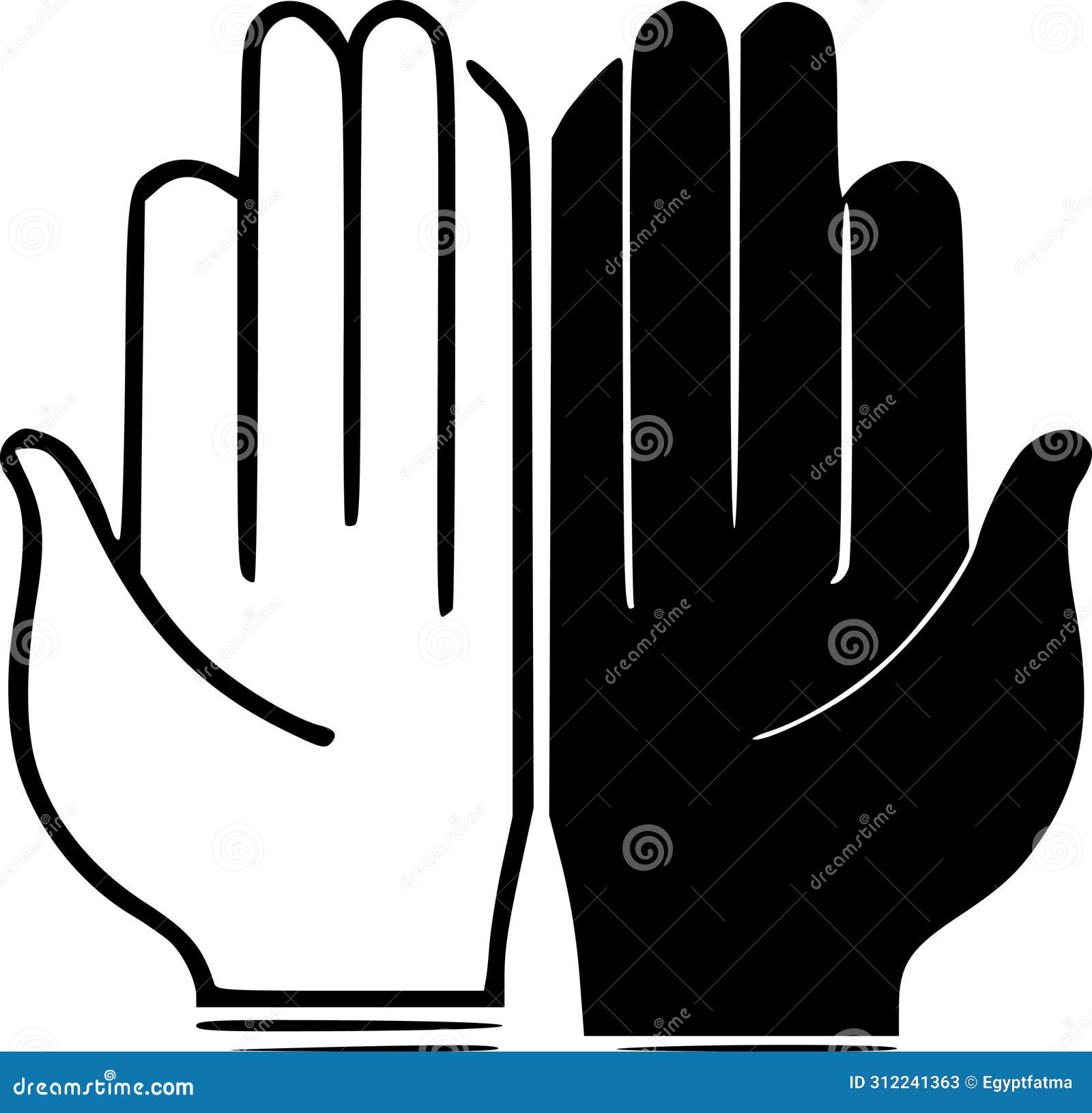 Hands - Minimalist and Flat Logo - Vector Illustration Stock Vector ...