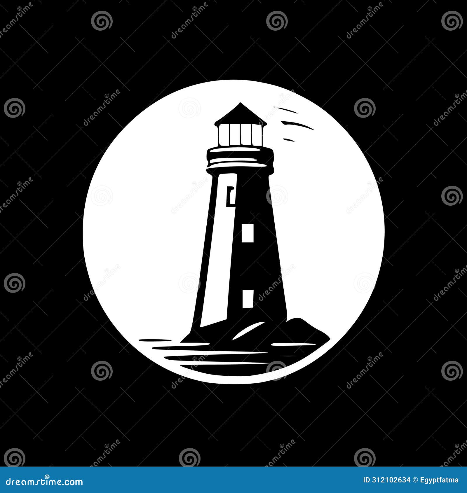 Lighthouse - Minimalist and Flat Logo - Vector Illustration Stock ...
