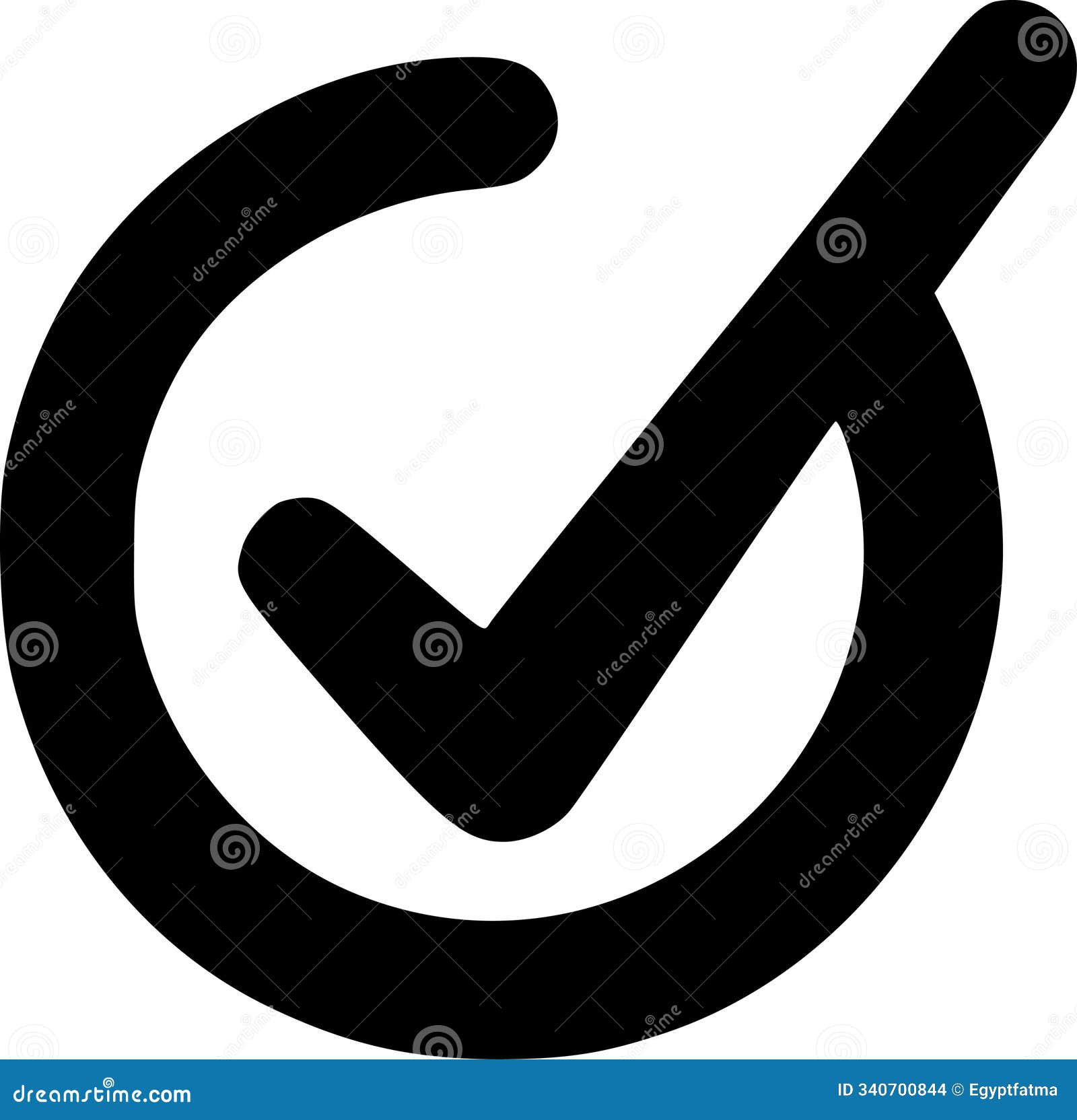 Tick - Black and White Isolated Icon - Vector Illustration Stock Vector ...