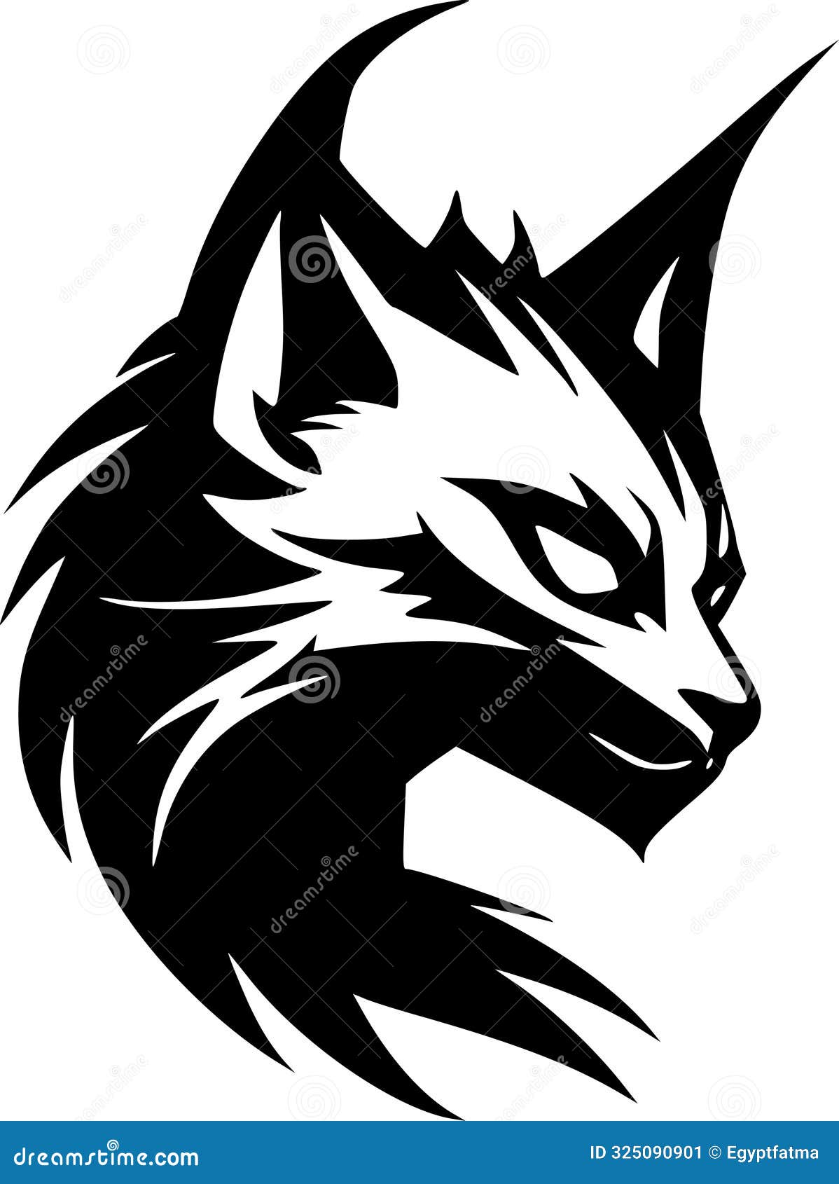 Wildcat - Minimalist and Flat Logo - Vector Illustration Stock ...