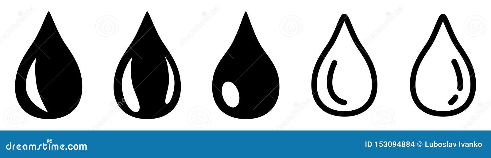 Simple Black and White Water Drop Icon Stock Vector - Illustration of ...