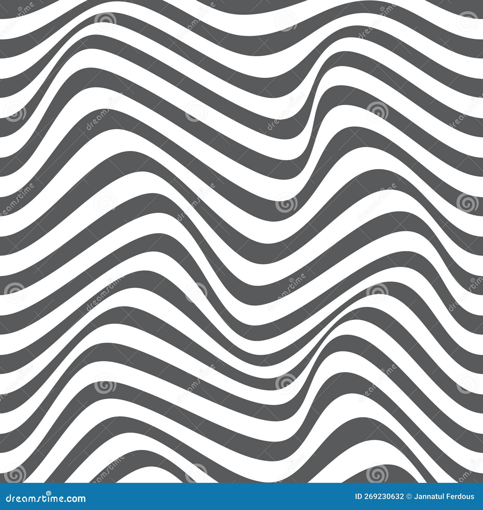 Simple Black White Wave Pattern. Stock Vector - Illustration of wave ...