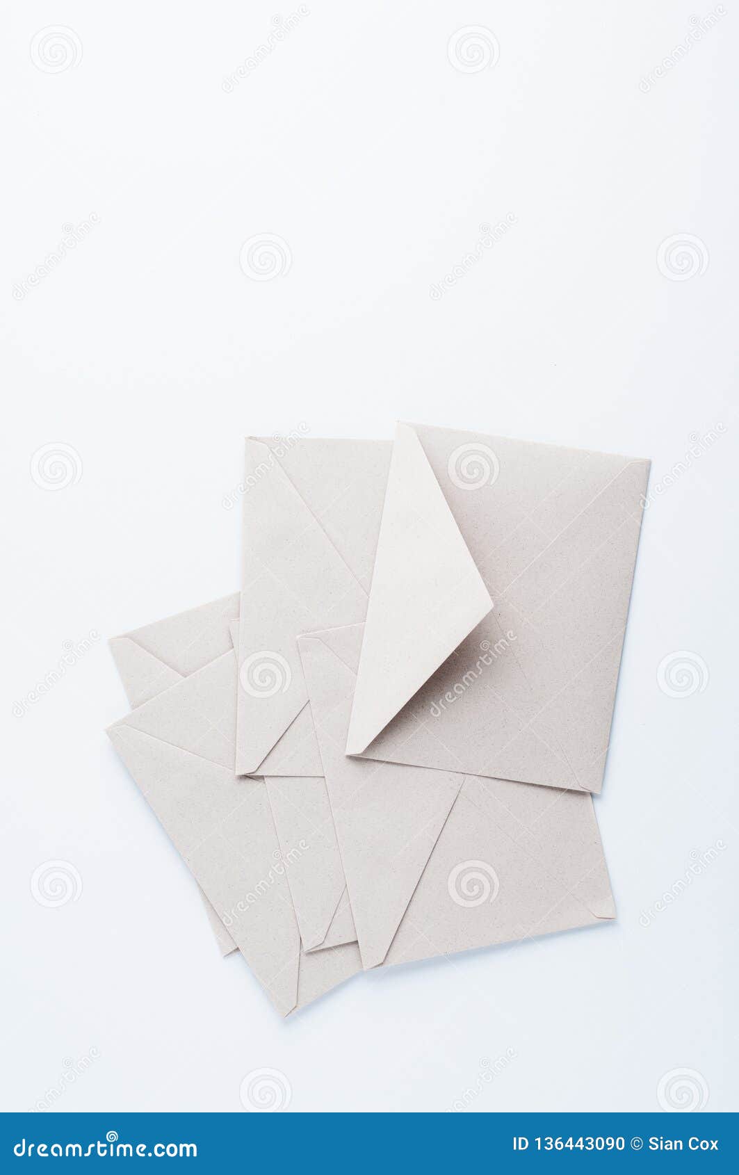 Simple blank envelopes stock photo. Image of letter - 136443090