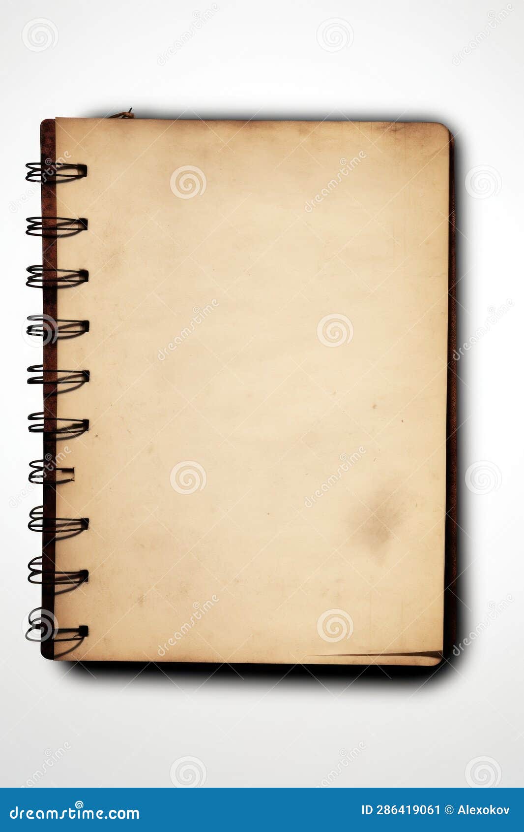Simple Blank Notebook on White Background AI Generated Stock ...