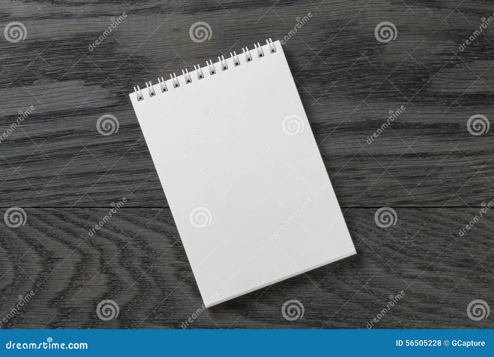 Simple Blank Notepad on Rustic Wood Table Stock Photo - Image of ...