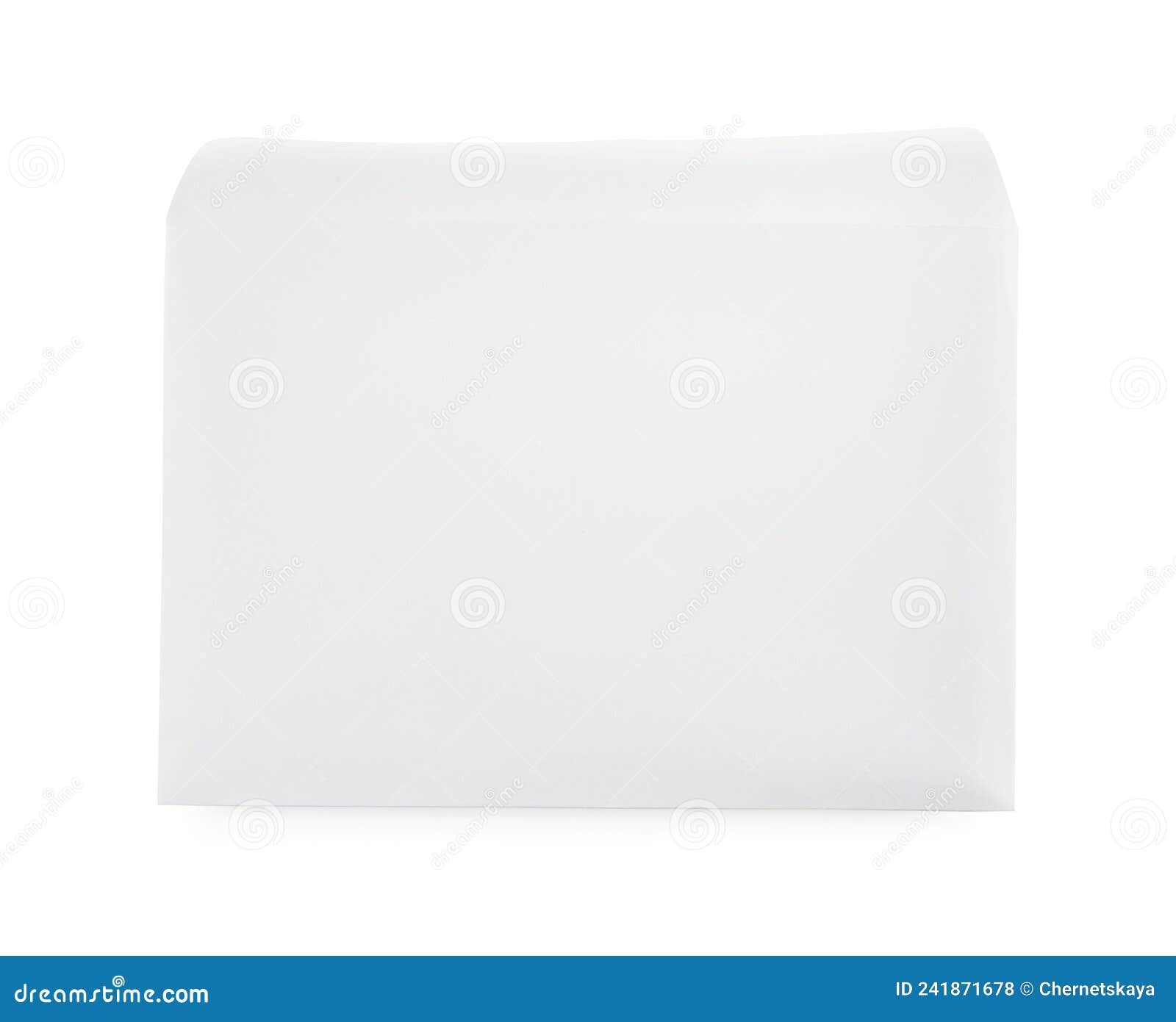 Simple Blank Paper Envelope Isolated on White Stock Photo - Image of ...