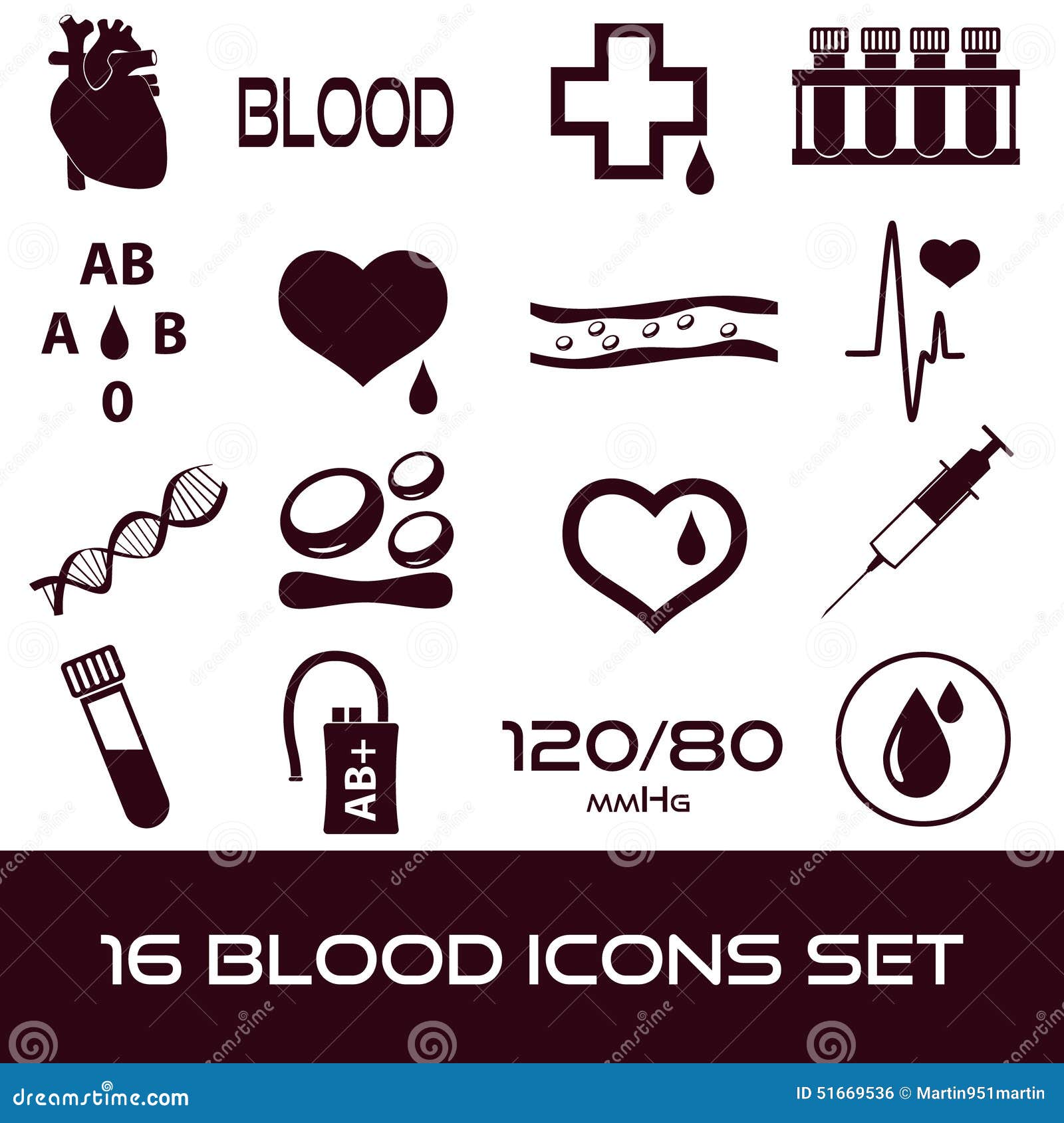 16 Simple Blood Vector Icons Set Stock Vector - Illustration of simple ...