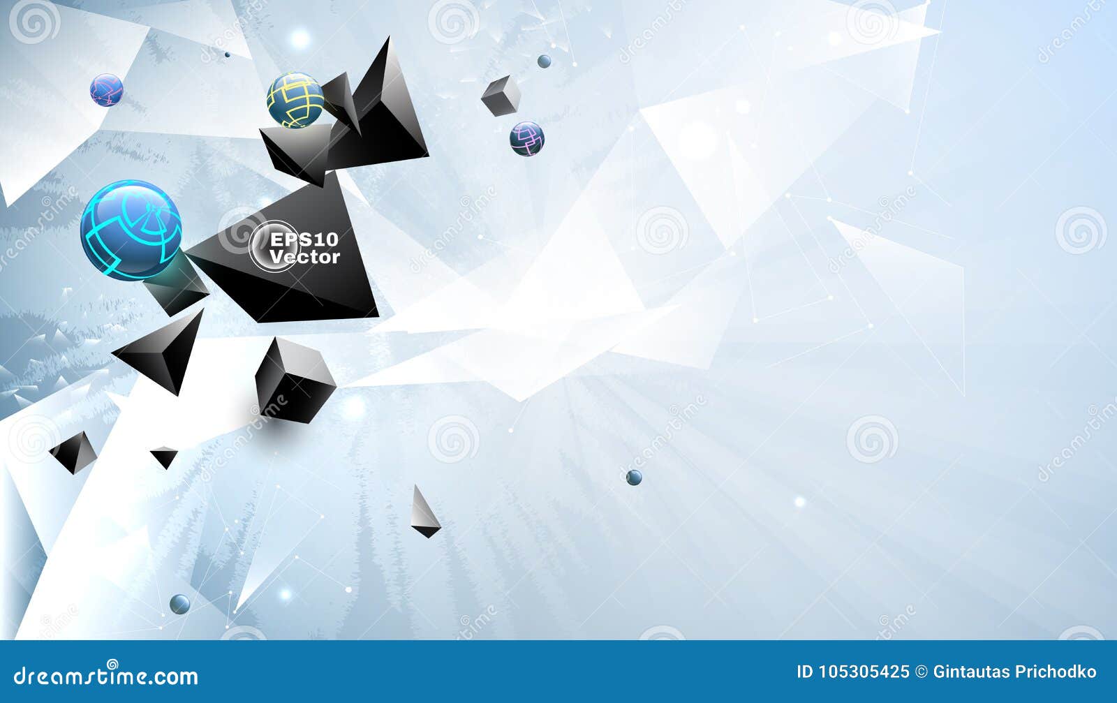 Broken Geometric Shapes Vector Illustration | CartoonDealer.com #115044488