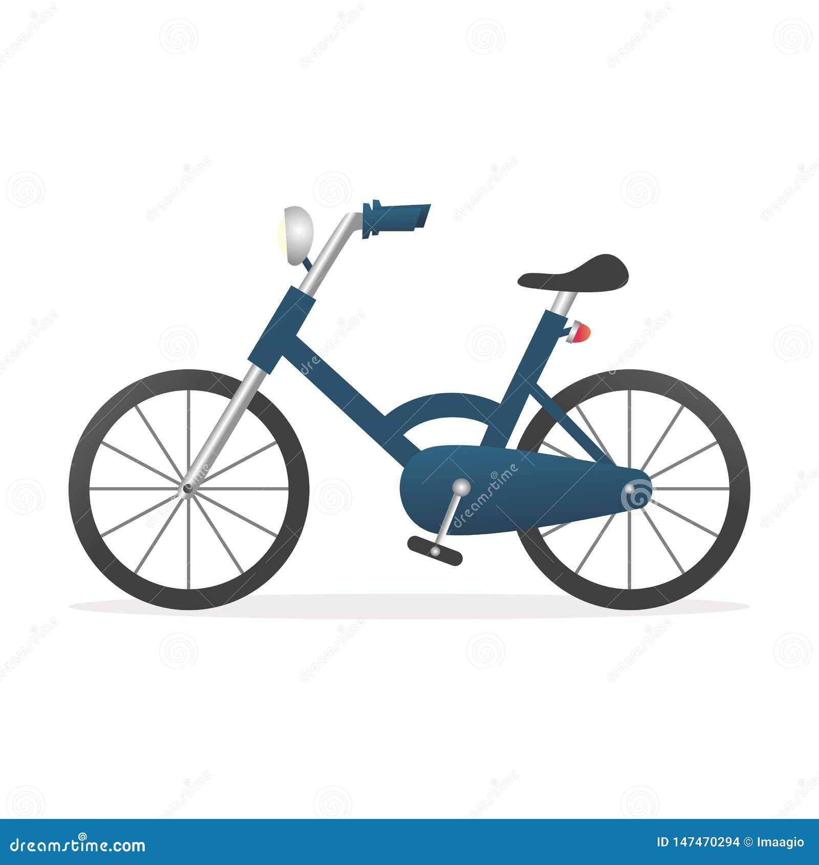 Simple blue bicycle stock vector. Illustration of retro - 147470294