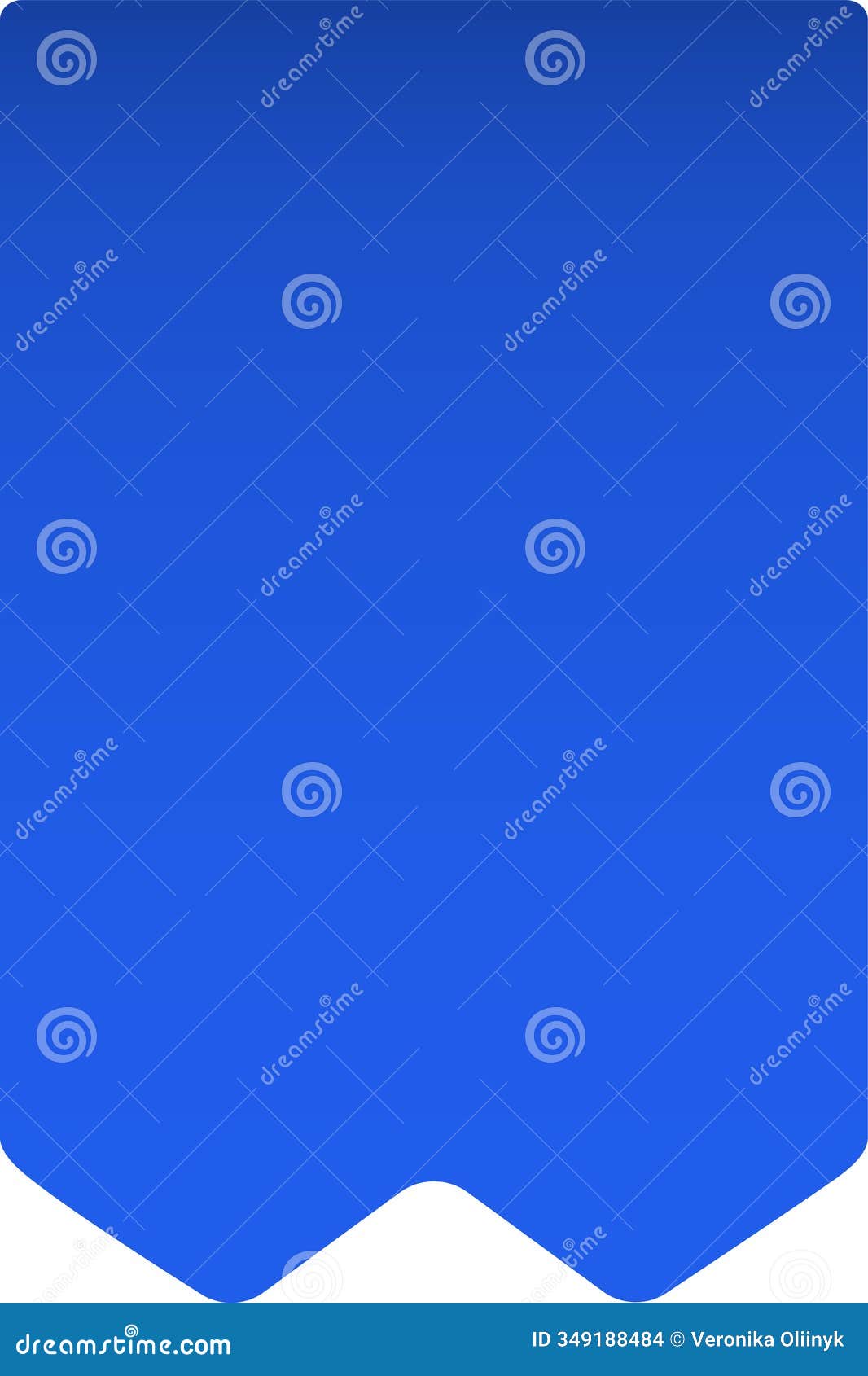 Simple Blue Bookmark Icon with Rounded Corners and a Wavy Bottom Edge ...