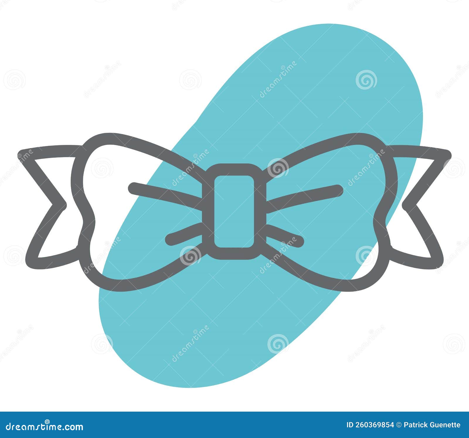 Simple blue bow, icon stock vector. Illustration of isolated - 260369854