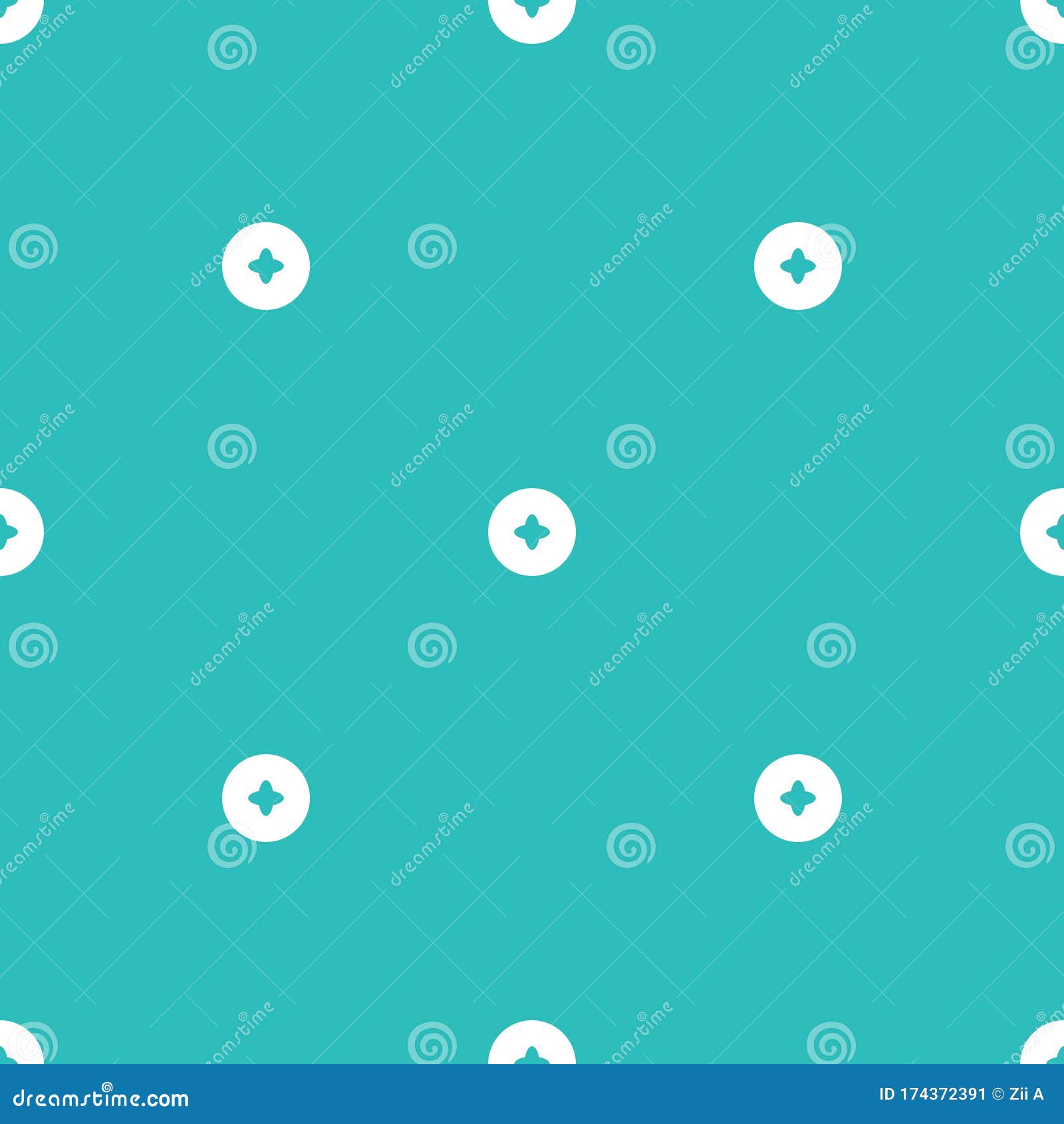 Simple Blue Circle Seamless Pattern | Sekrup Series Stock Vector ...