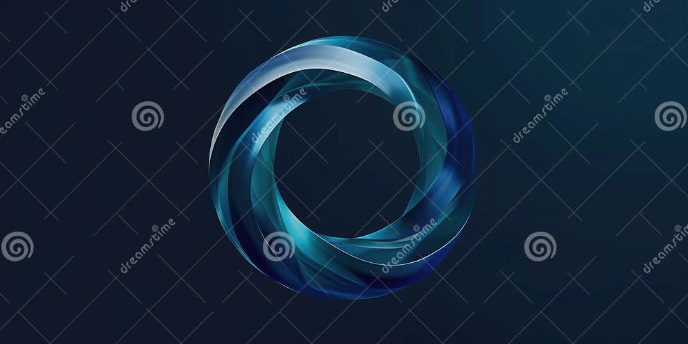 A Simple Blue Circular Object on a Dark Black Background. Suitable for ...