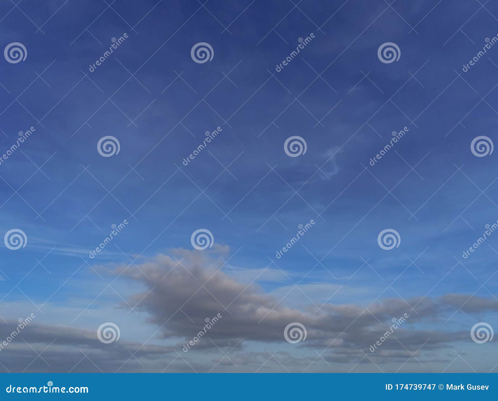 Simple Blue Cloudy Sky, Abstract Nature Background Stock Image - Image ...