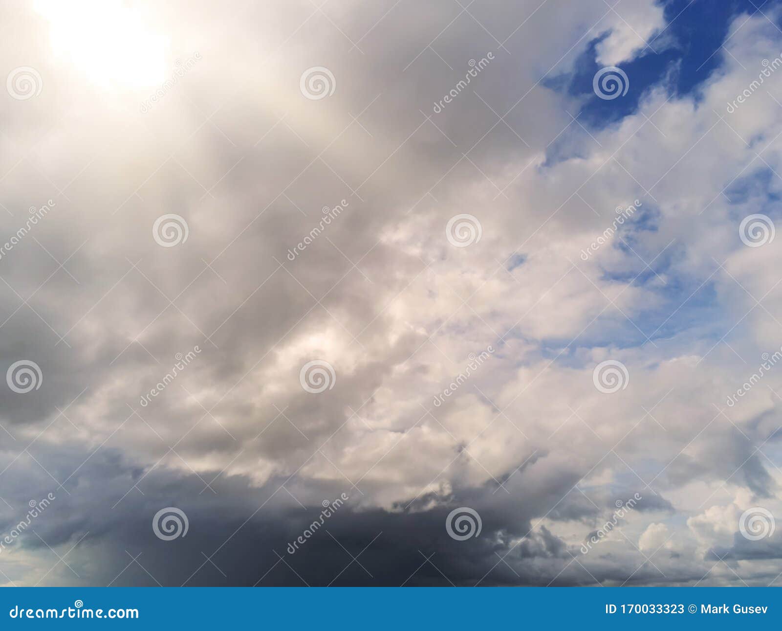 Simple Blue Cloudy Sky, Abstract Nature Texture Stock Image - Image of ...