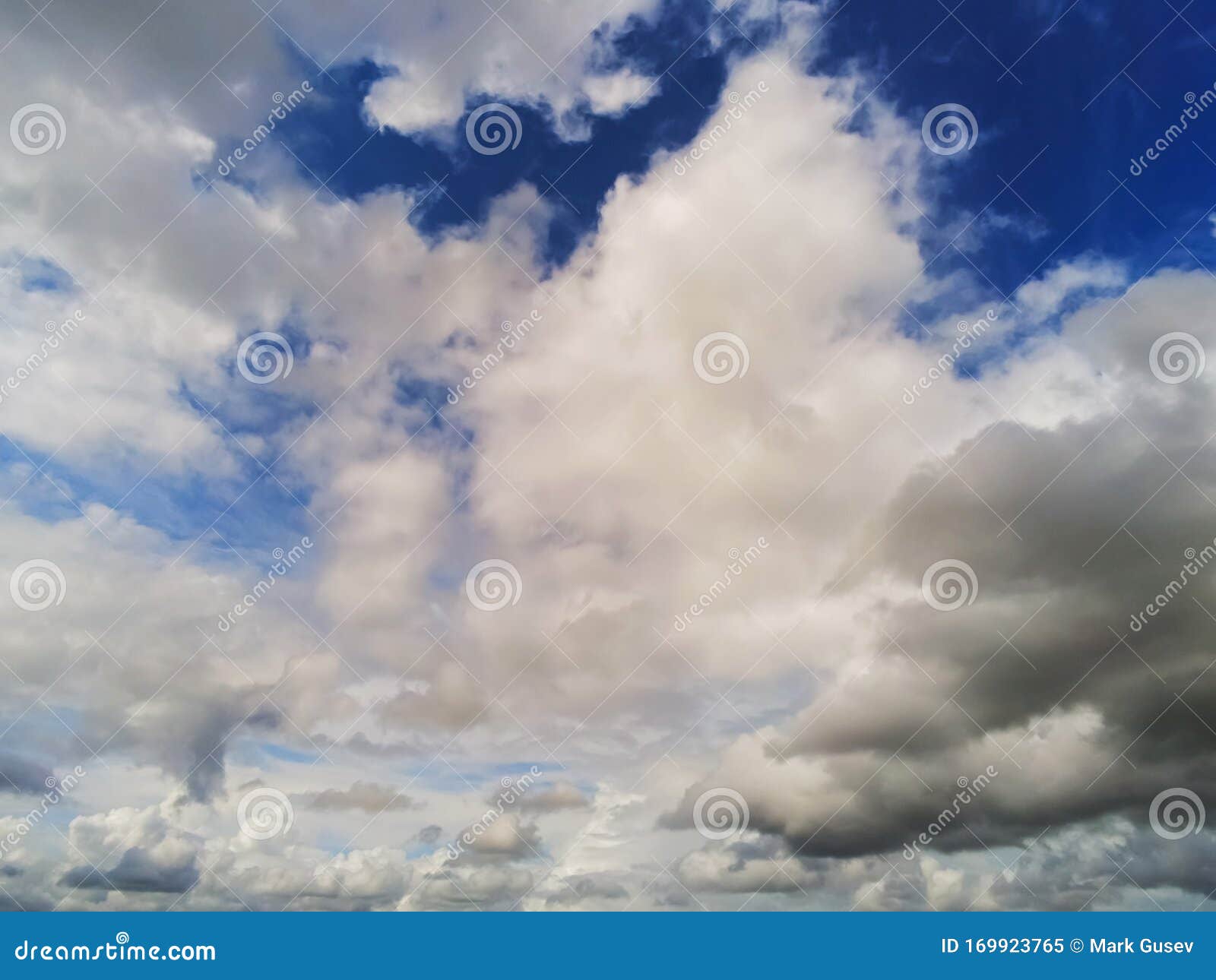 Simple Blue Cloudy Sky, Nature Texture Stock Image - Image of sunlight ...