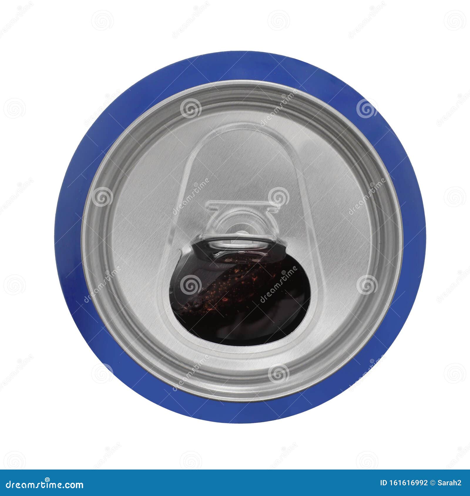 Simple Blue Cola, Soda Drinks Can Seen from Above. Isolated on White ...