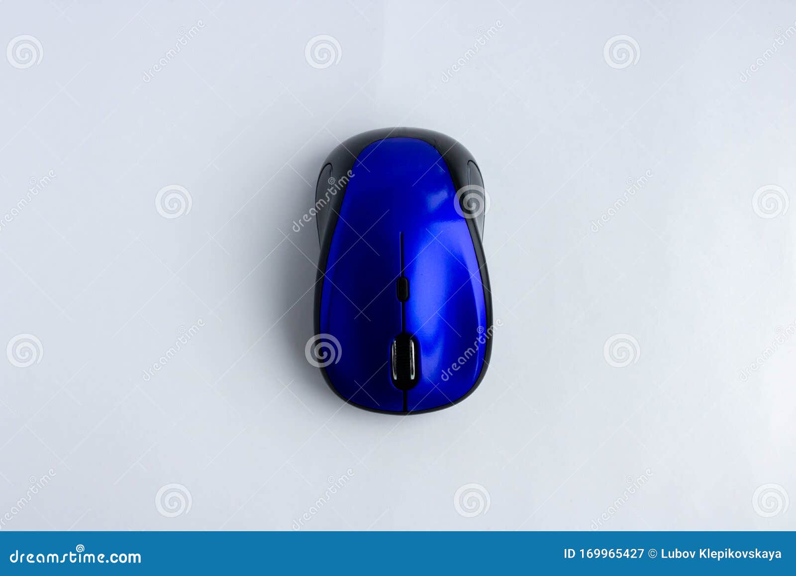 Blue Computer Mouse Isolated on White Background Stock Image - Image of ...