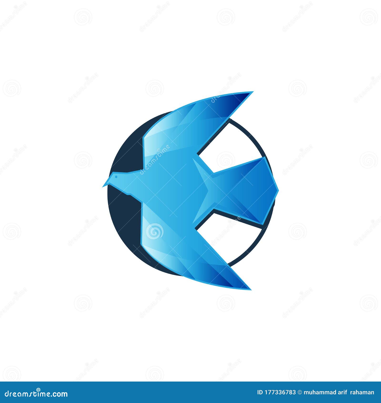 Simple Blue Creative Flying Dove Logo Design Vector Template Stock ...