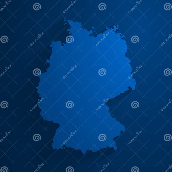 Simple Blue Germany Map Technology Background, Vector Stock Vector ...