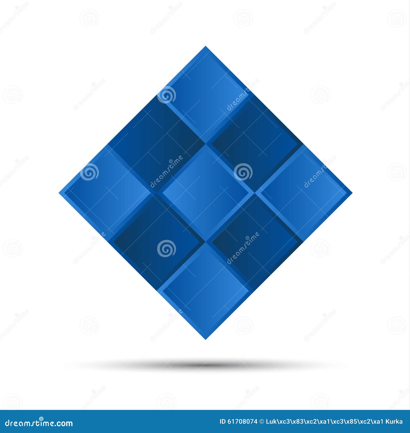 Simple blue graphic symbol stock vector. Illustration of abstract ...