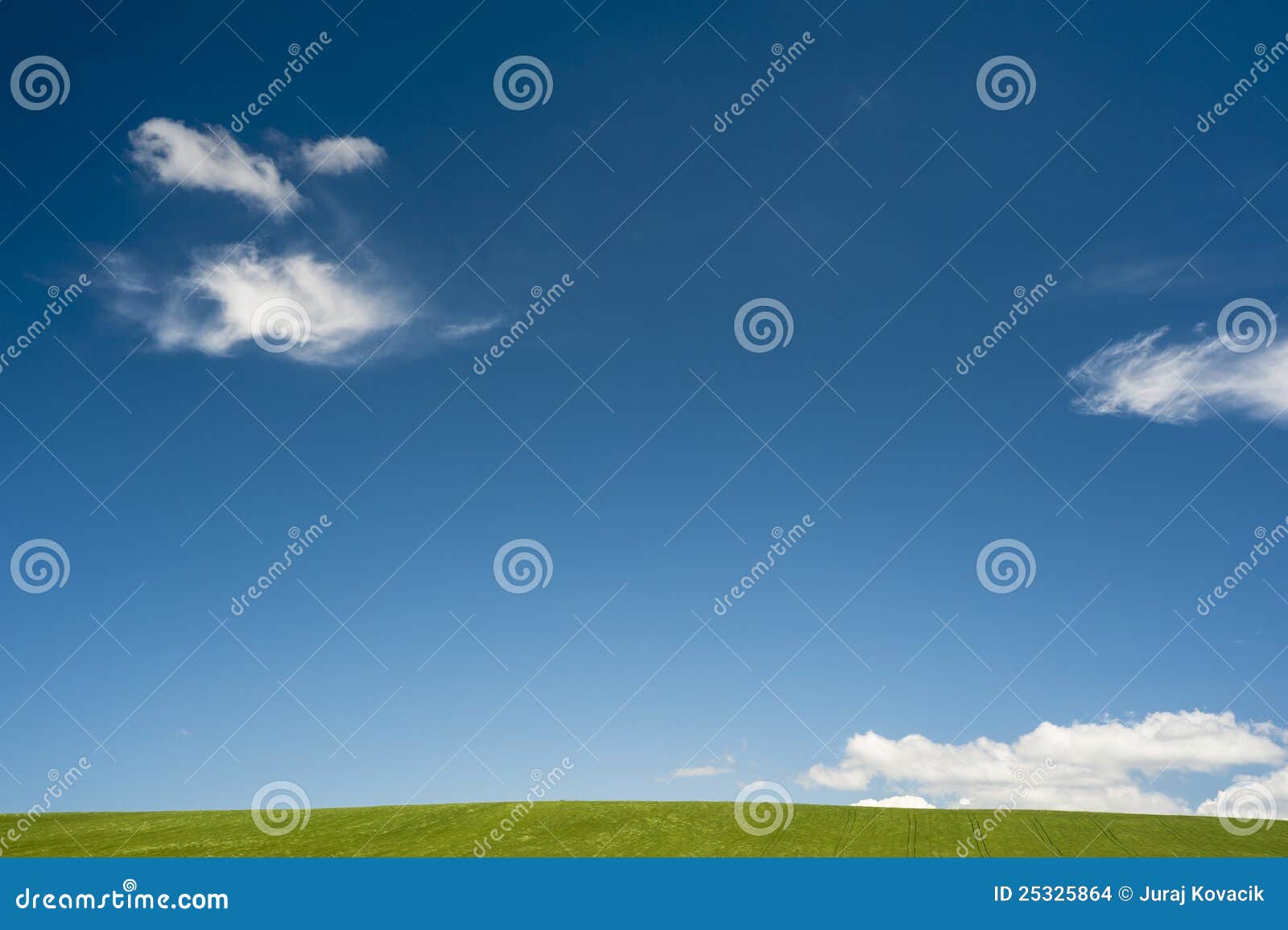Simple blue green horizon stock photo. Image of clouds - 25325864