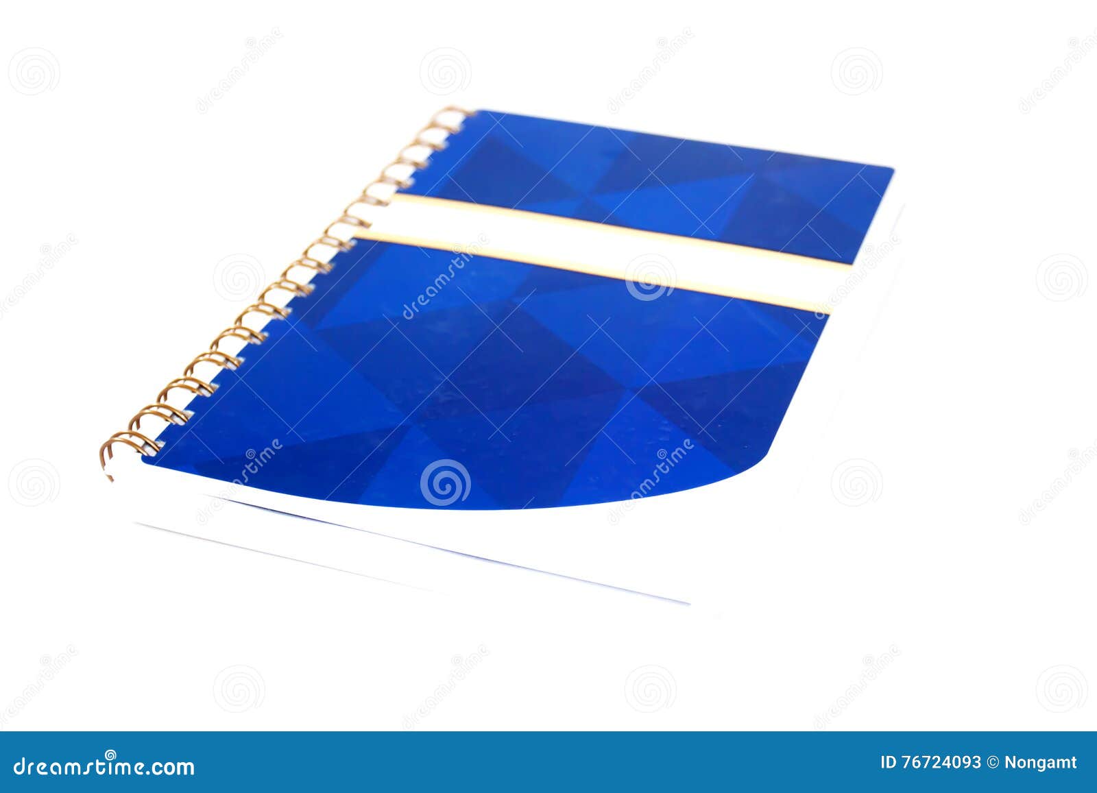 Simple Blue Hardcover Book on White Background Stock Image - Image of ...