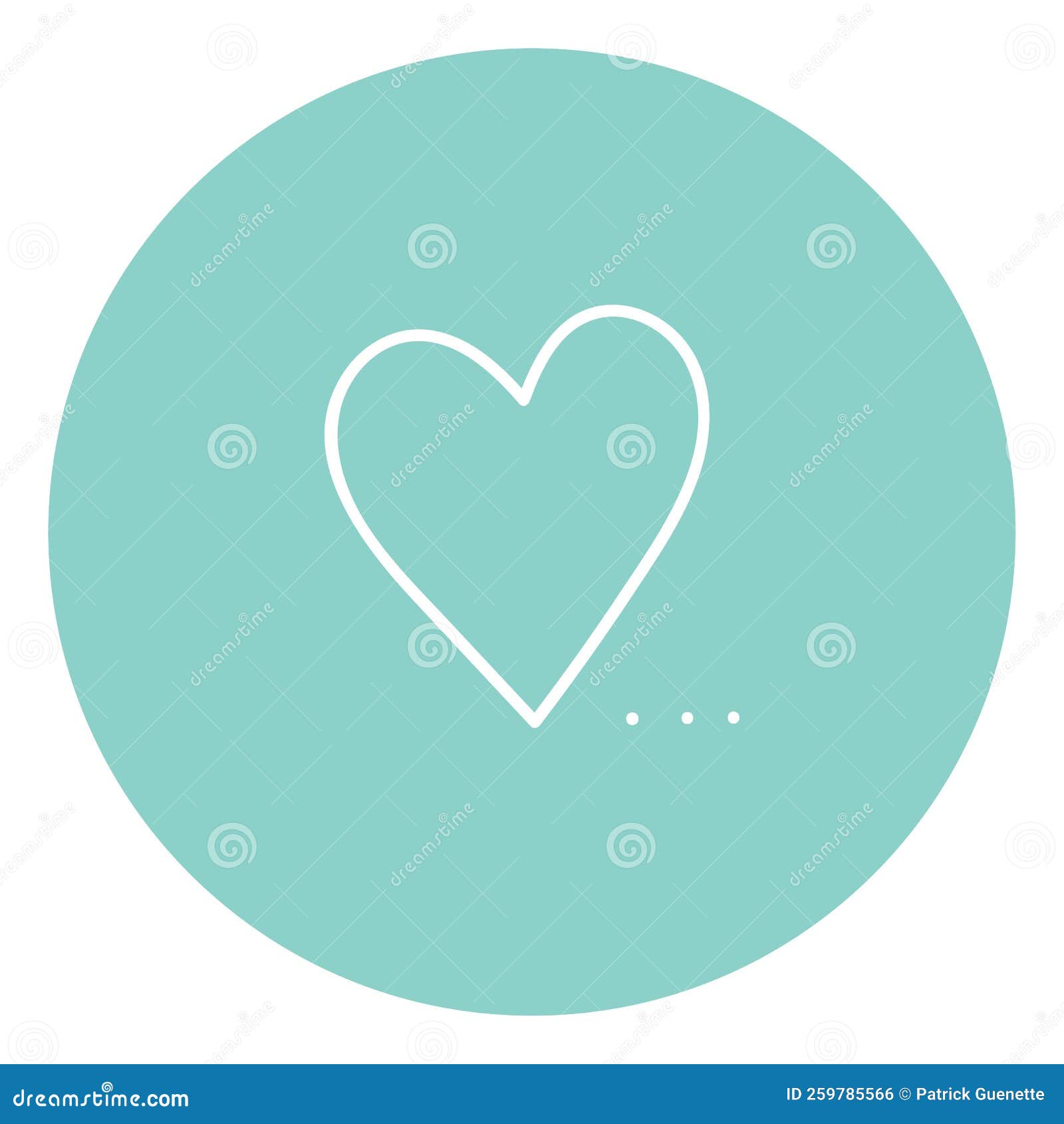 Simple blue heart, icon stock vector. Illustration of heart - 259785566