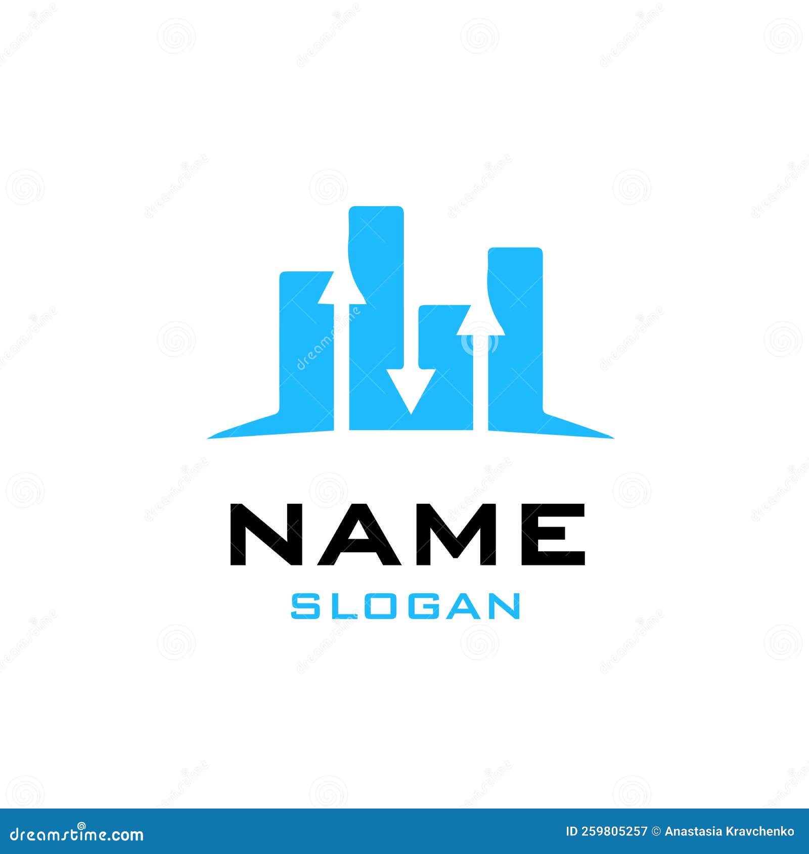 Simple Blue Illustration Logo for Financial Company Stock Illustration ...
