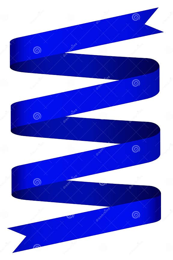 Simple Blue Ribbon for Label Stock Vector - Illustration of ribbon ...