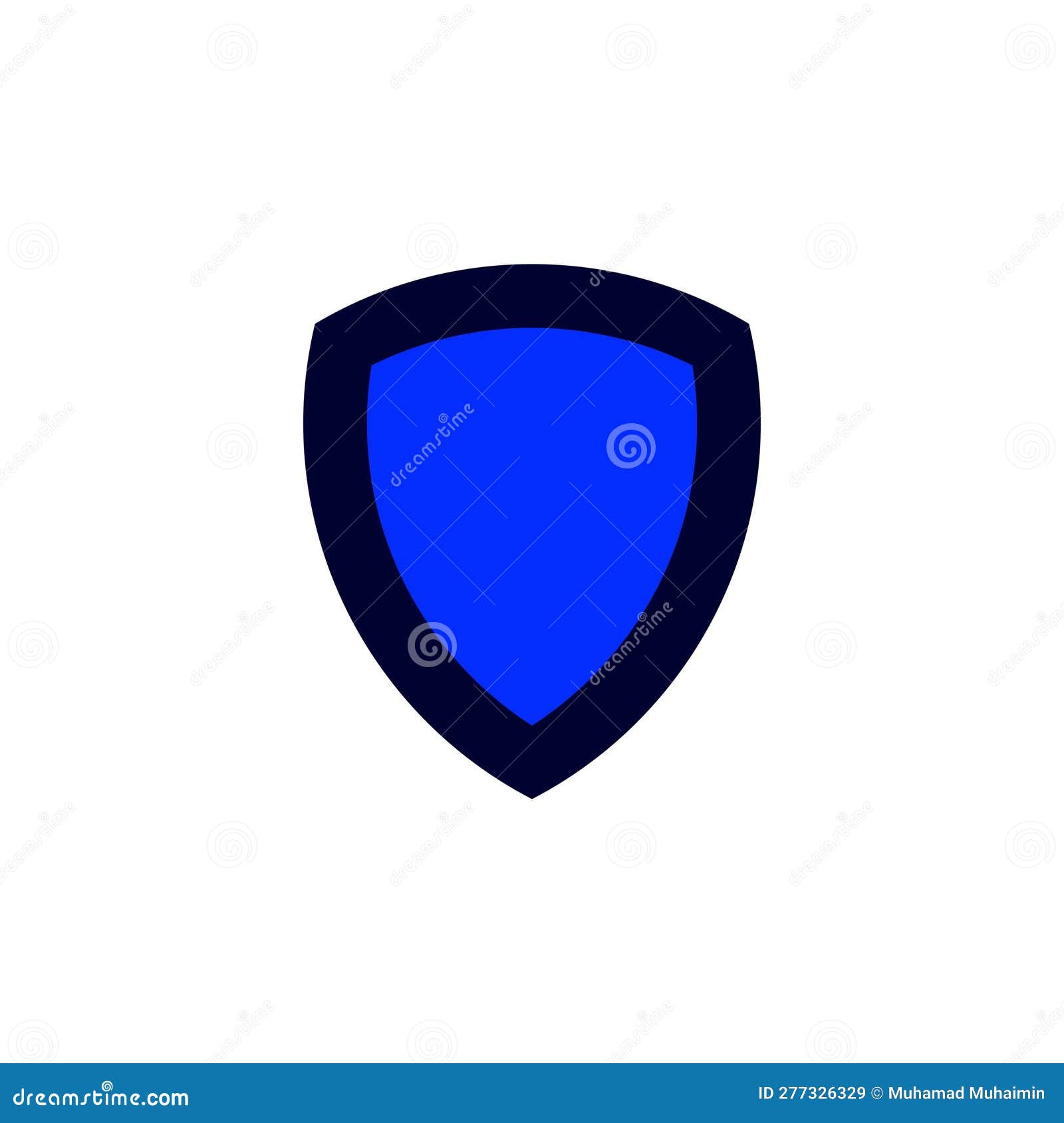 Simple Blue Shield Vector Logo Icon Stock Vector - Illustration of ...