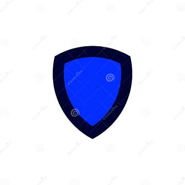Simple Blue Shield Vector Logo Icon Stock Vector - Illustration of ...