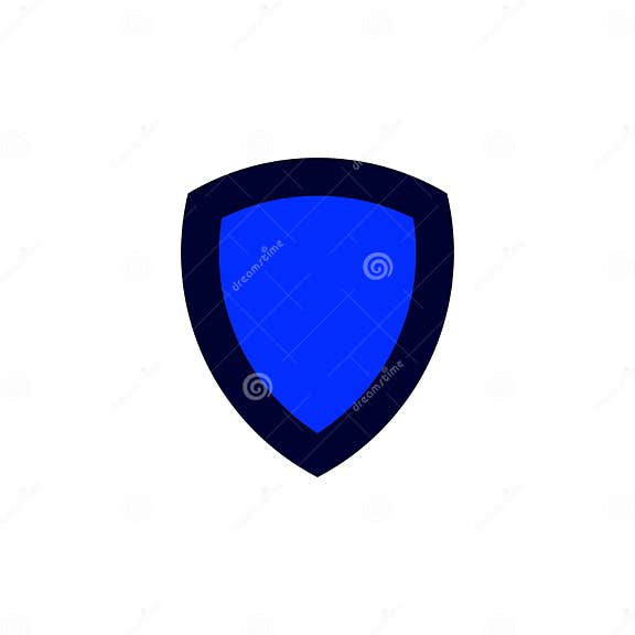 Simple Blue Shield Vector Logo Icon Stock Vector - Illustration of ...
