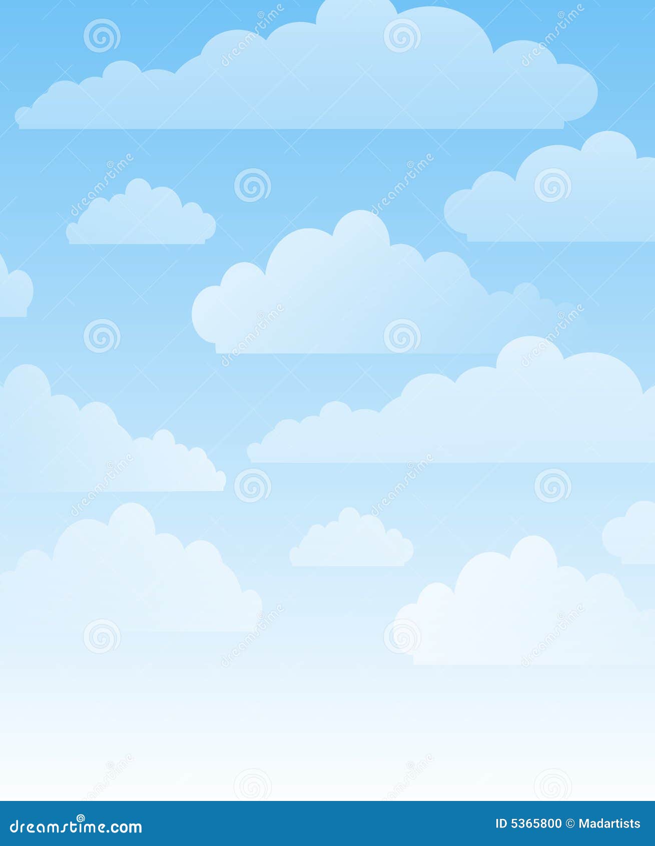 Simple Blue Sky Background stock illustration. Illustration of cloudy ...