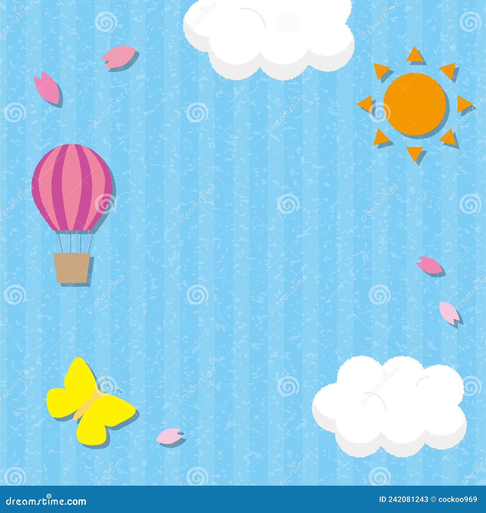 Simple Blue Sky Header Background Stock Illustration - Illustration of ...