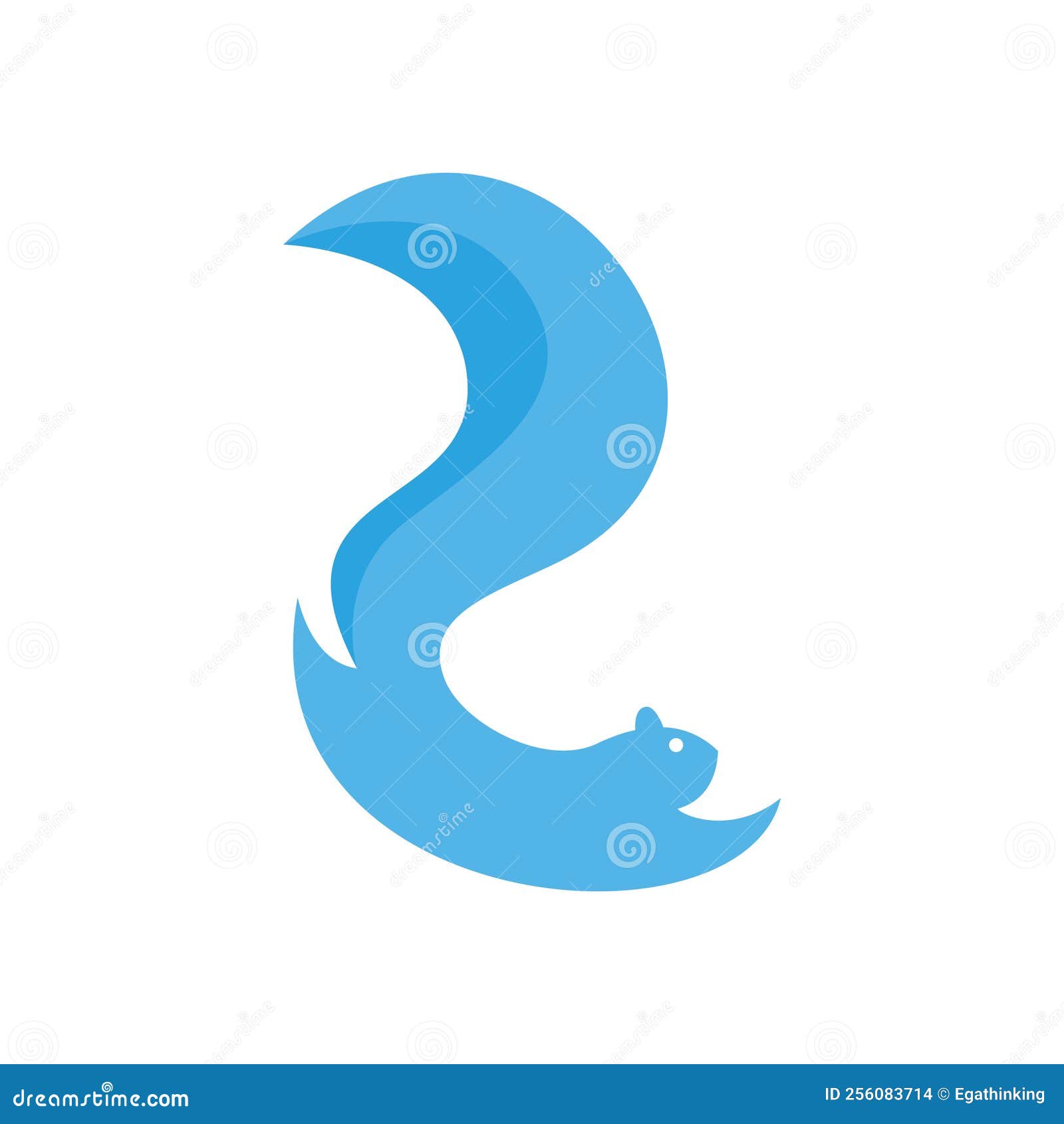 Simple Blue Squirrel Vector Logo Icon Stock Illustration - Illustration ...